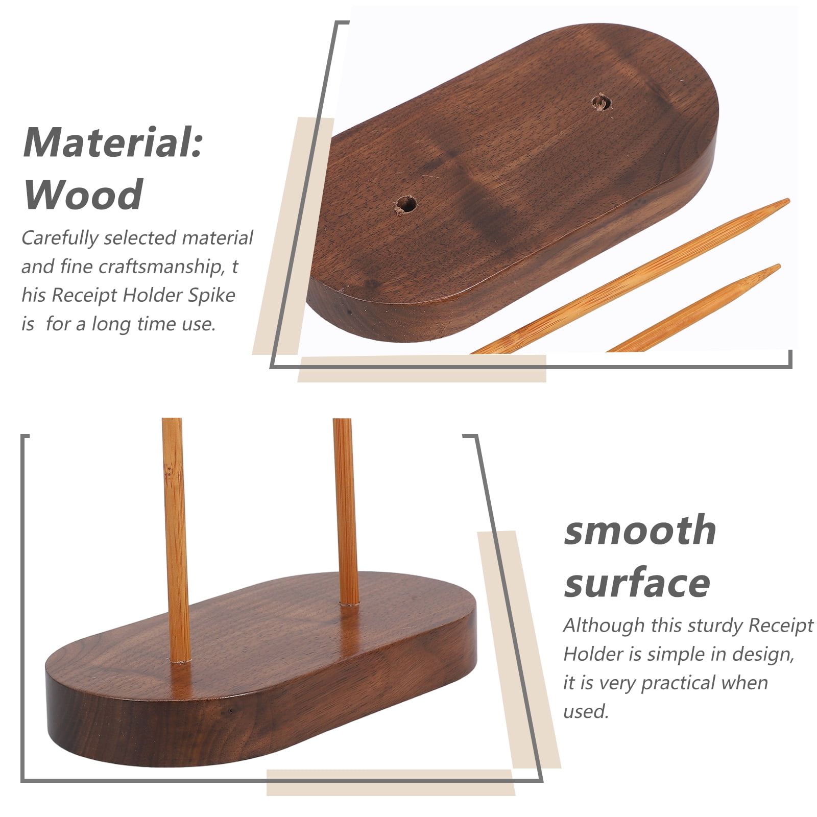 DIAEDGE Receipt Spike Paper Spike Receipt Holder Straight Rod Ticket ...