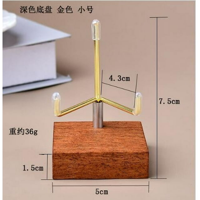 DIAEDGE Rock Display Holder Mineral Display Base Wooden Rock Display ...