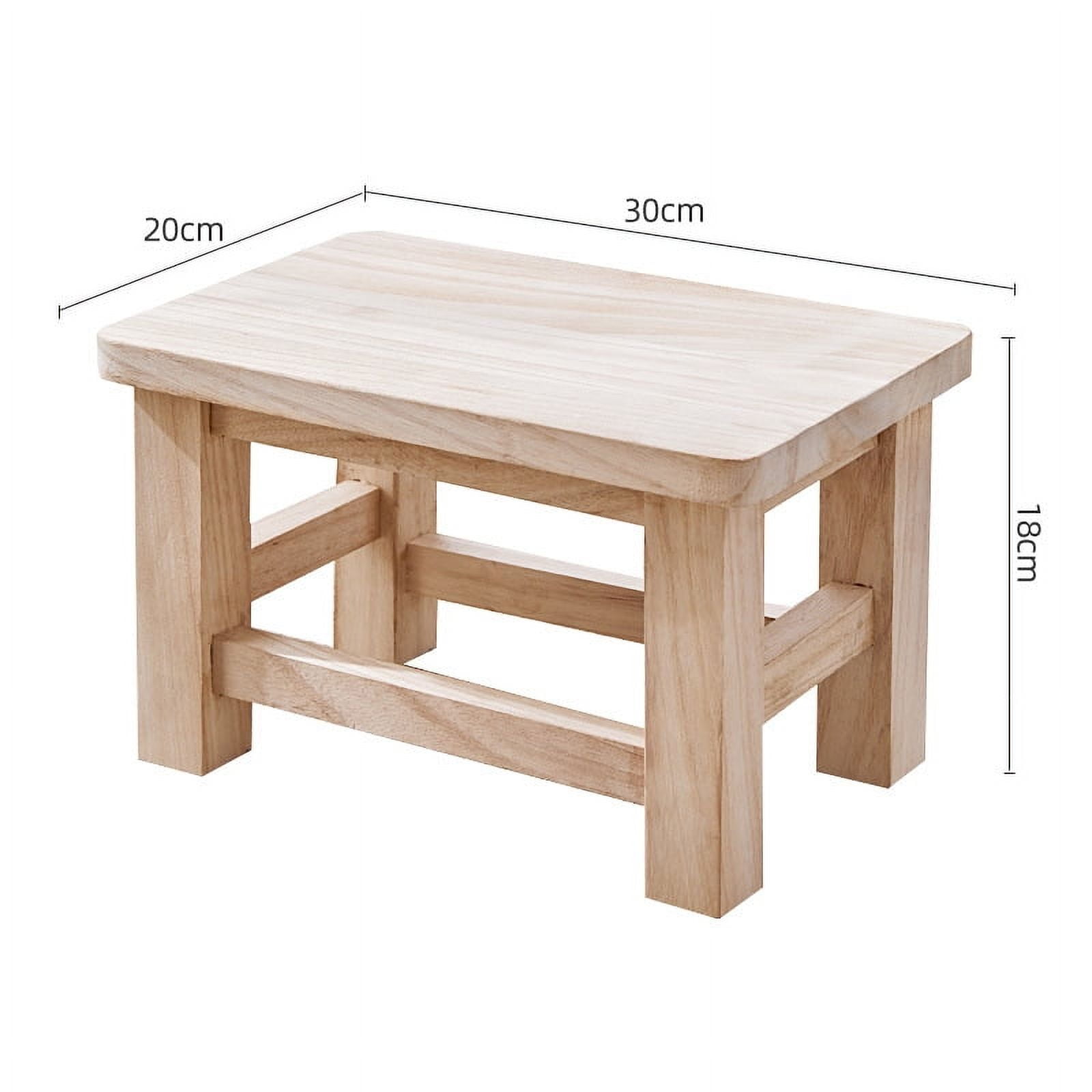 DIAEDGE Solid Wooden Small Stool Convenient Small Stool Foot Stool ...