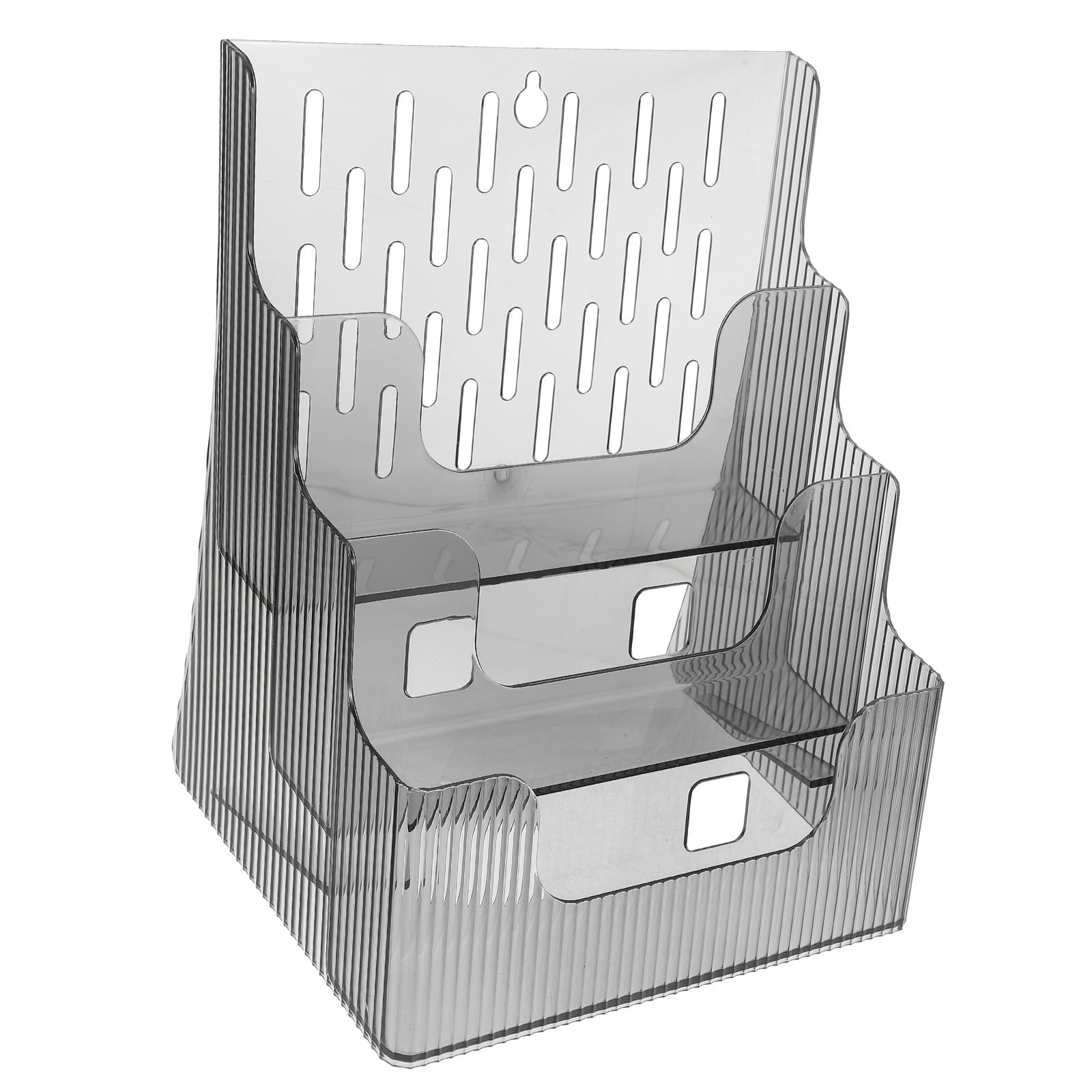 DIAEDGE Tabletop File Rack Multi-tier Brochure Rack Clear Pamphlet ...