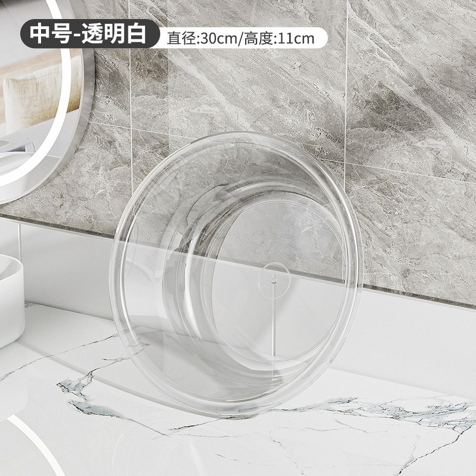 DIAEDGE Transparent Plastic Washing Basin Wash Basin Kitchen Supply ...