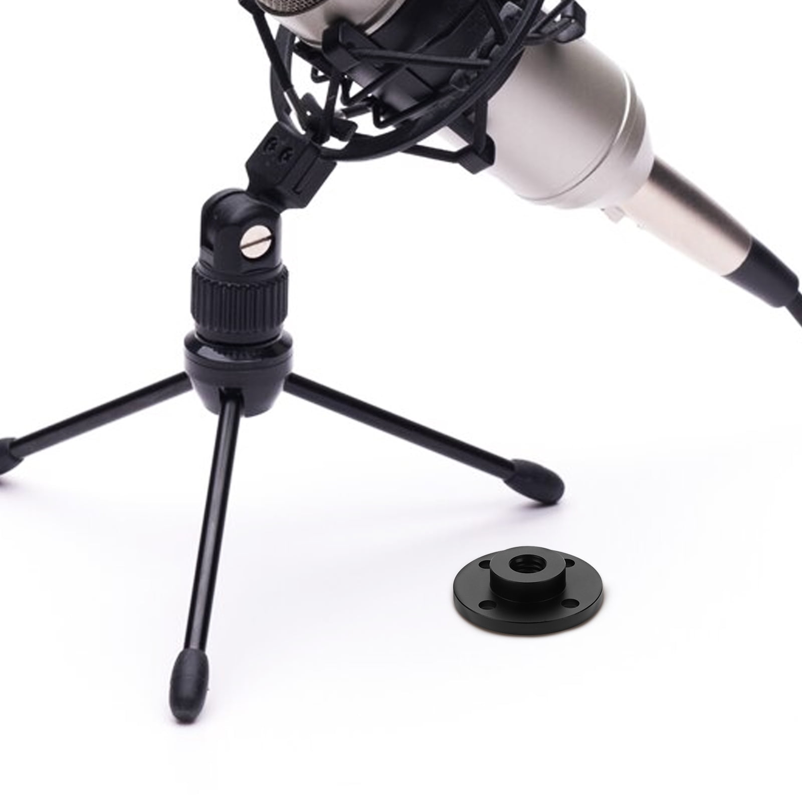 SOPOTUTU Desk Mount Mic Stand Flexible Neck 1Set Black - Walmart.com