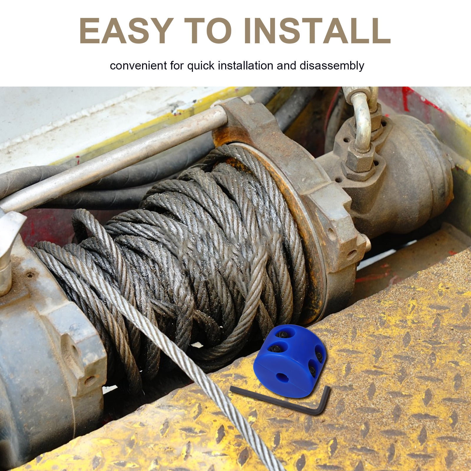 DIAEDGE Winch Hook Cable Stop Winch Bump Stopper Winch Cable Hook Stop ...