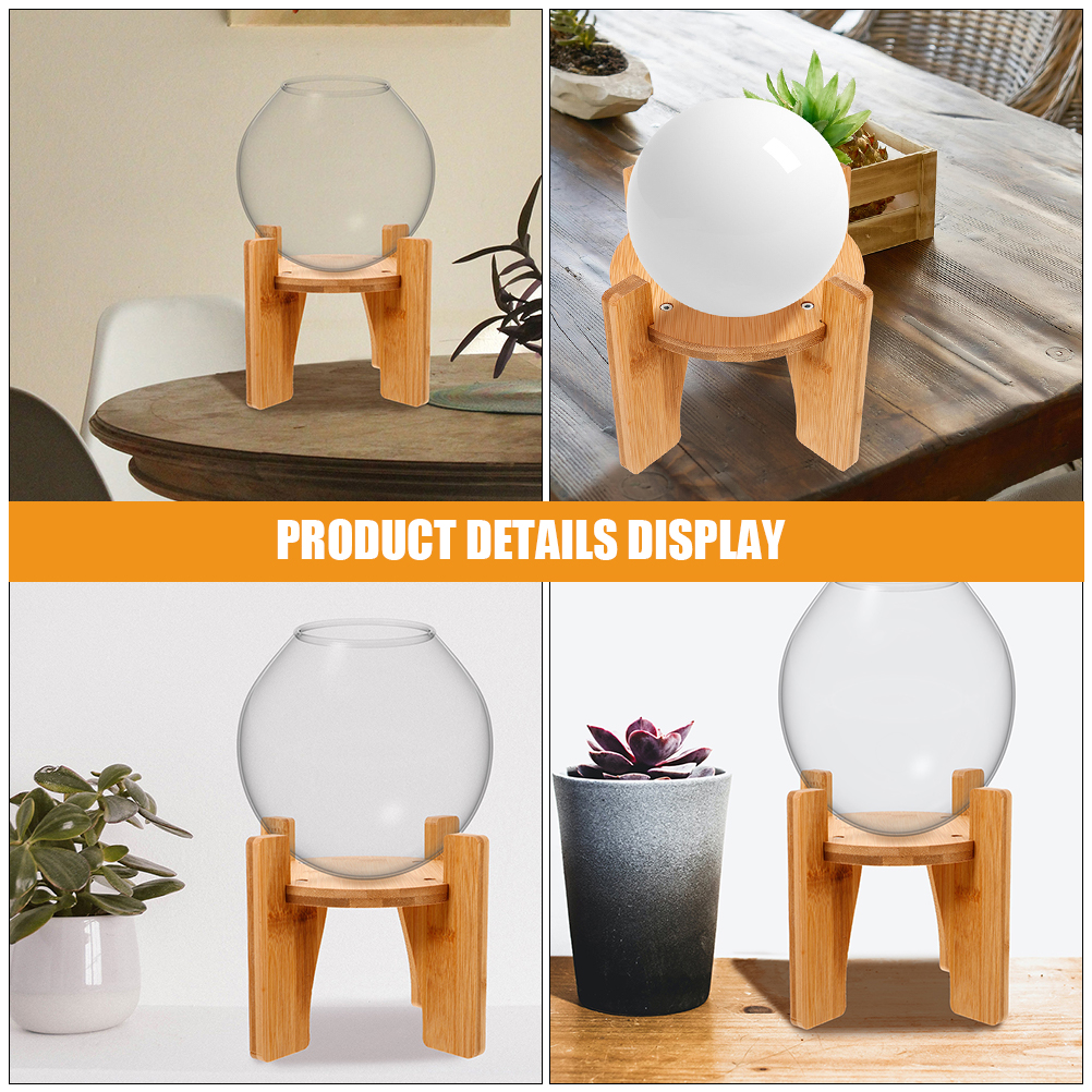 DIAEDGE Wood Plant Stand Wood Flowerpot Stand Wooden Flower Pot Stand ...