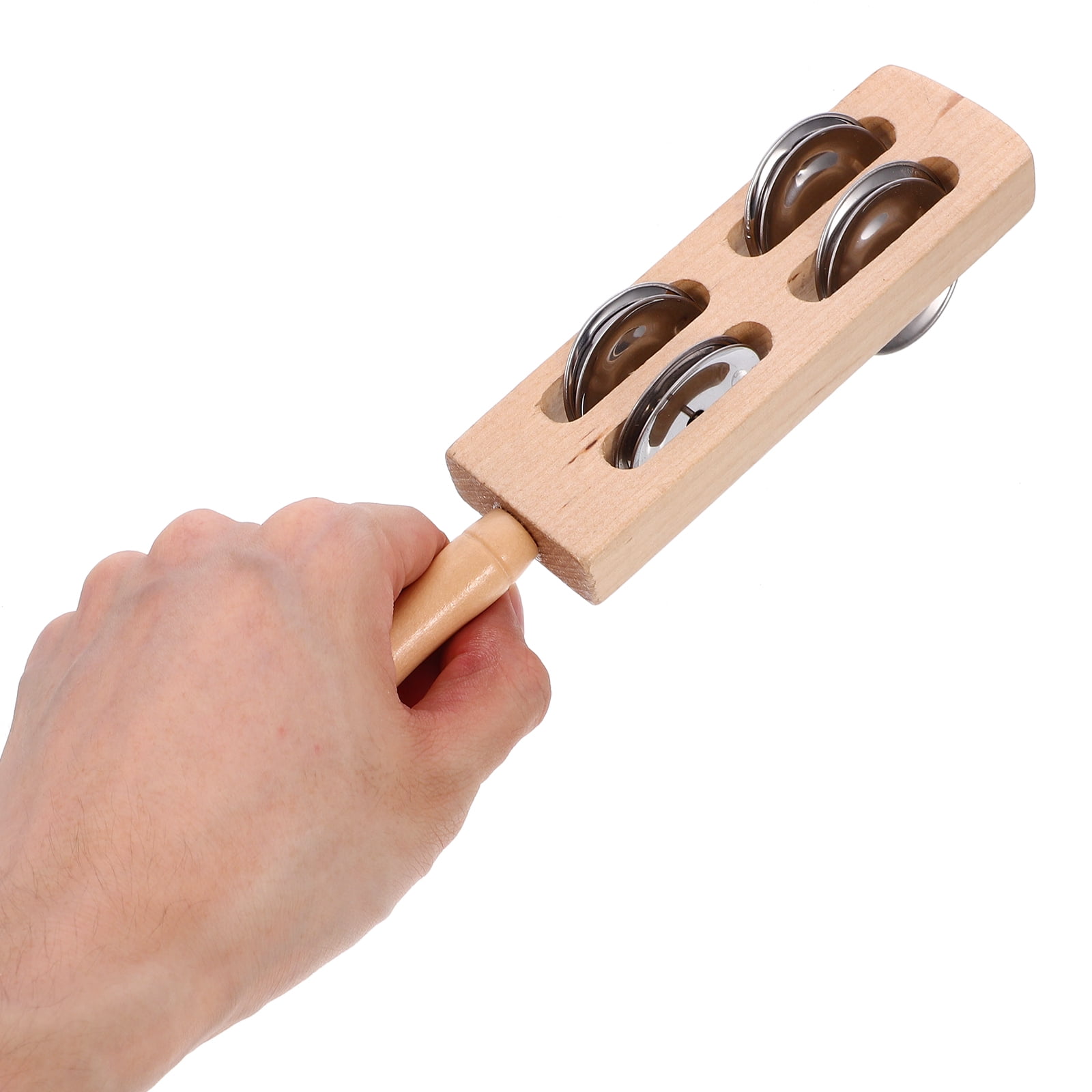 DIAEDGE Wooden Hand Bell Handheld Bell Shaking Bell Educational Toy ...