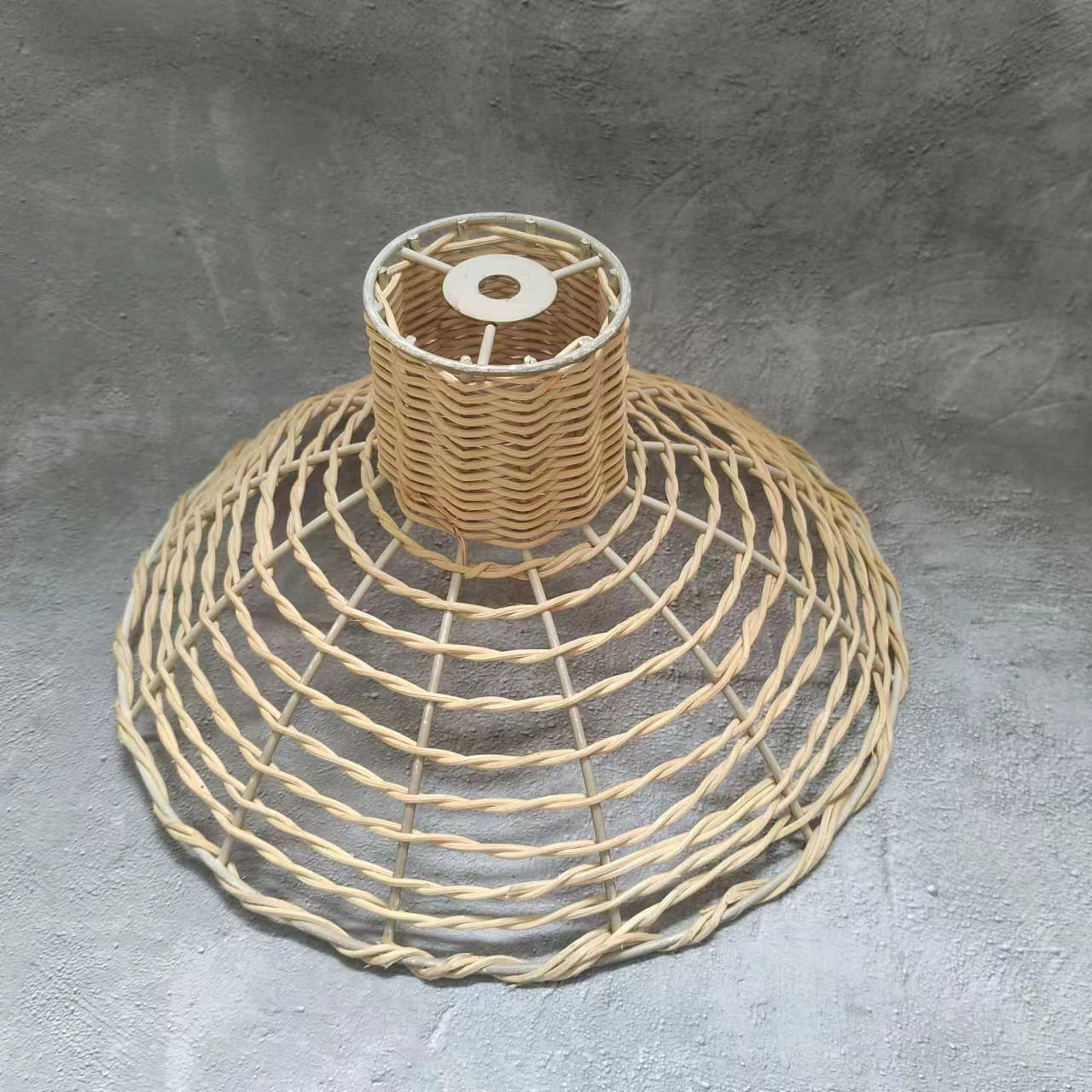 DIAEDGE Woven Boho Wicker Lampshades Pendant Light Shade Small Wicker ...