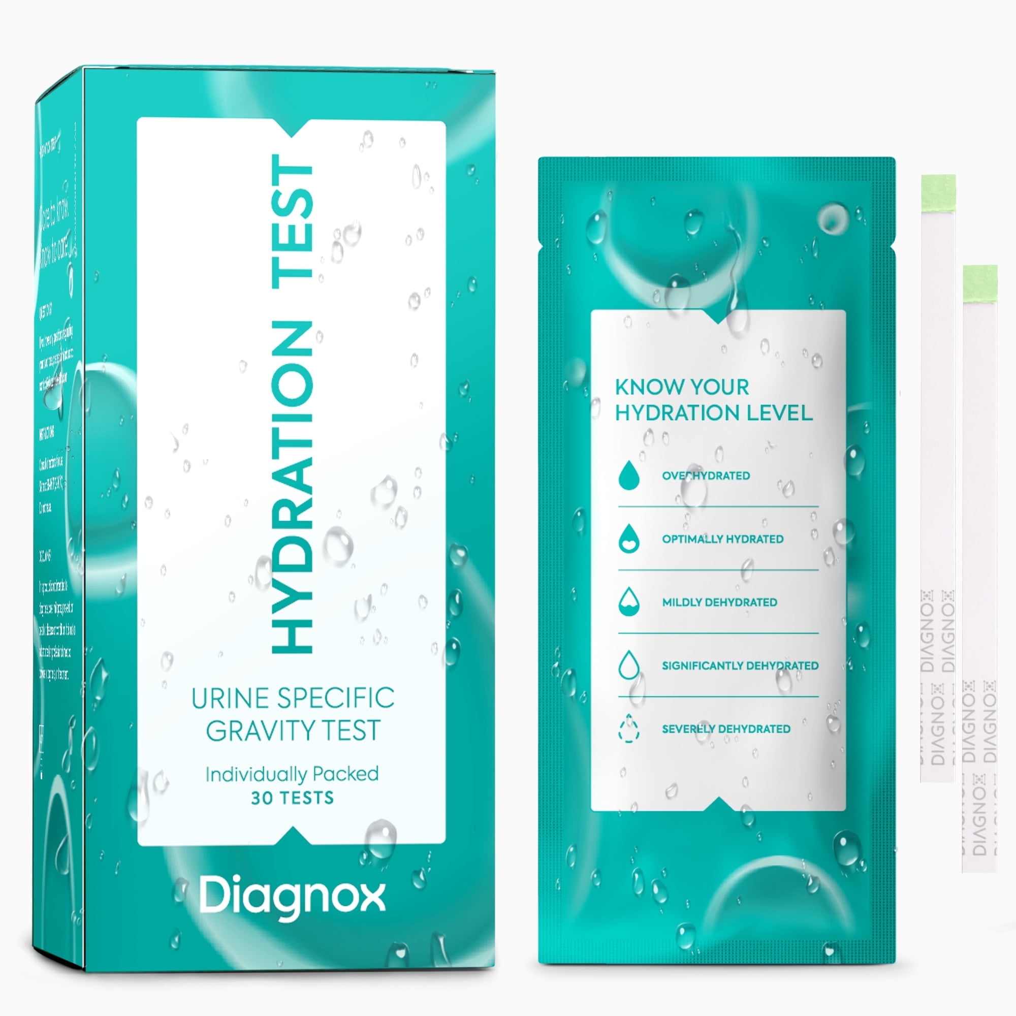 DIAGNOX 30 Pieces Hydration Test Strips - Hydration Test At Home - Fast ...
