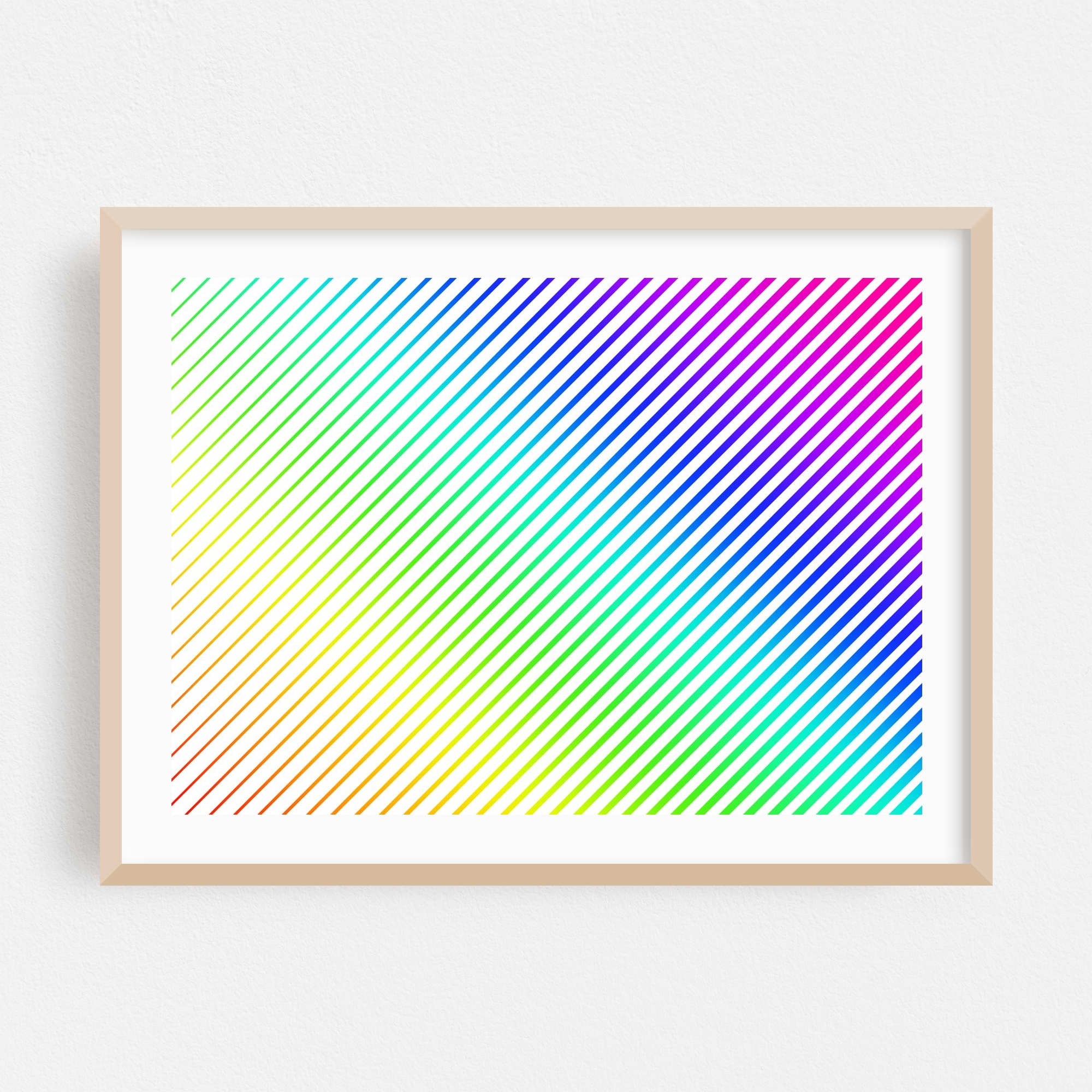 DIAGONAL LINES - GRAPHIC - Digital Art Geometric Abstract Modern Art ...