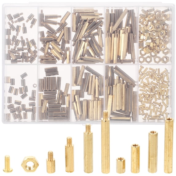 FUEENIRVA 1Set Golden Hexagon Copper Standoff Nut for Home Motherboard ...