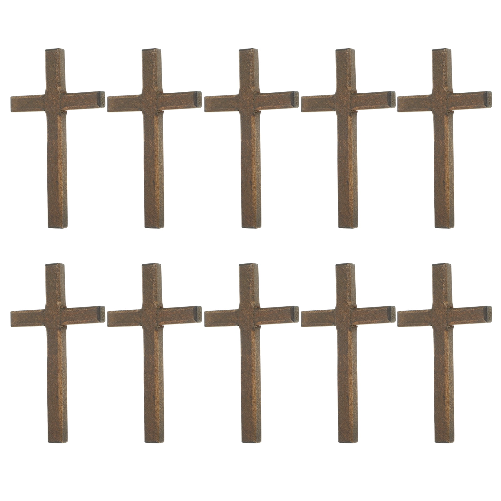 DIALLY 10PCS Mini Wooden Cross Hand Holding Crosses Portable Prayer ...