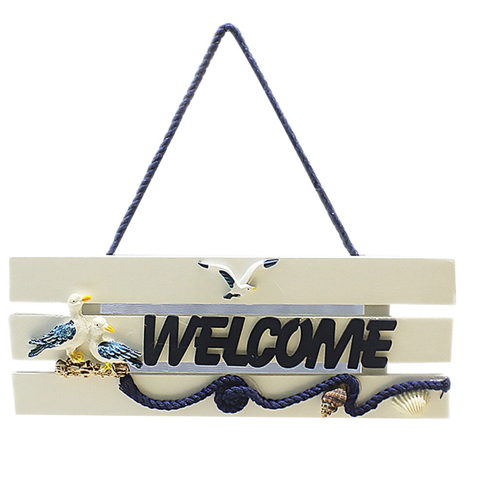 DIALLY 1PC Creative Wooden Welcome Plate Door Plate Welcome Hanging Tag ...