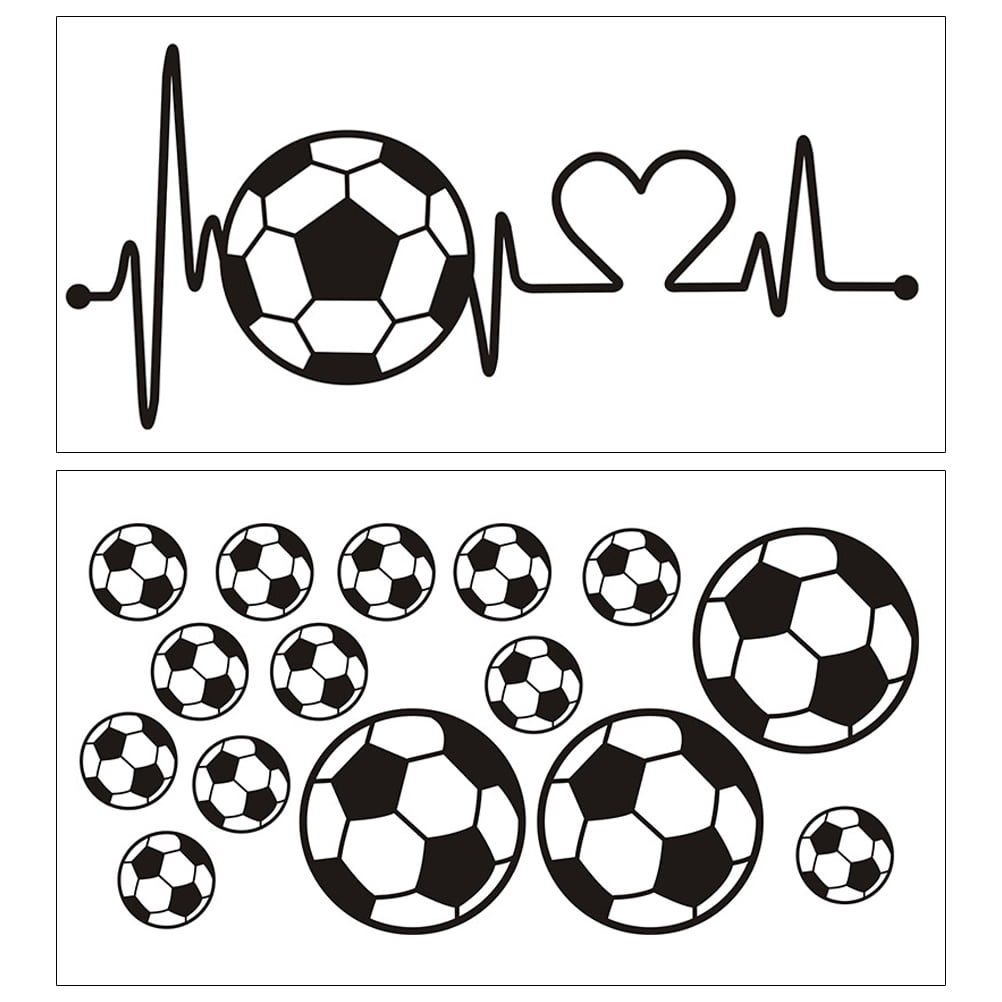 2 Sets Soccer Sports Wall Stickers for Bedroom Football Decals ...