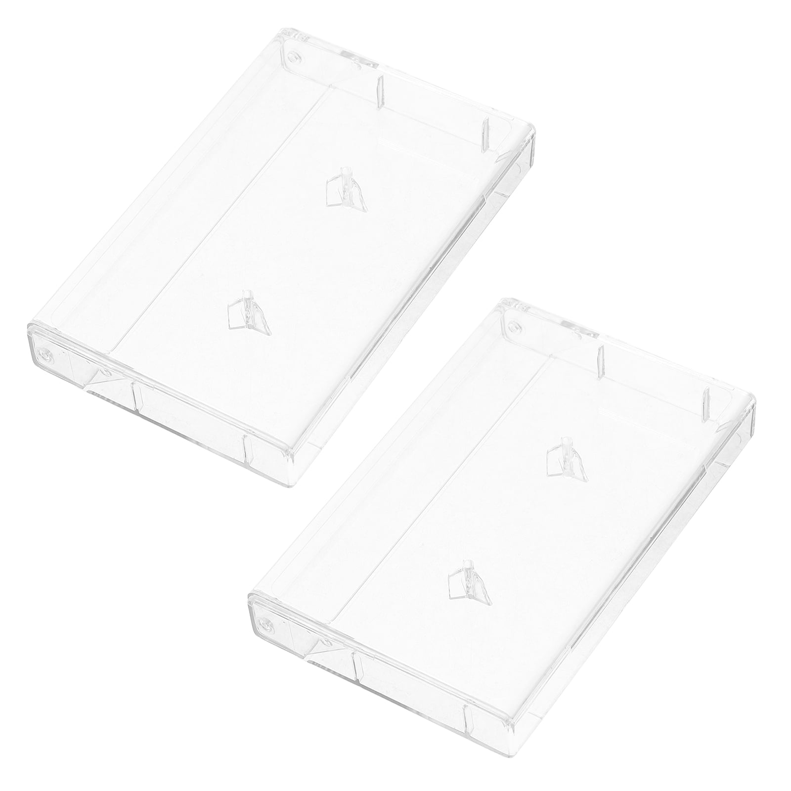 DIALLY 2PCS Clear Plastic Tape Holders for Music Cassettes Transparent ...