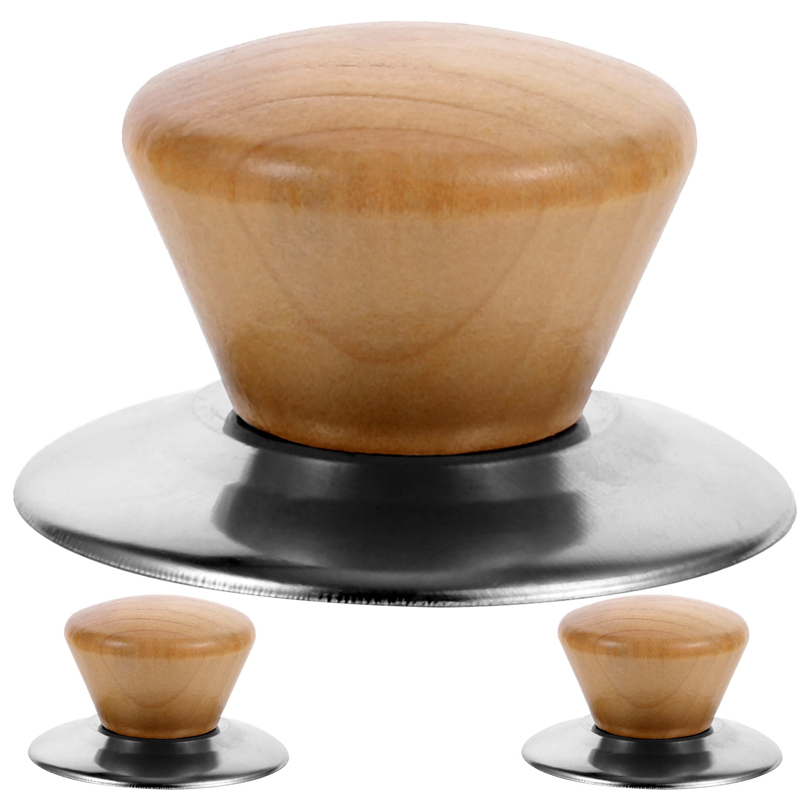 FUEENIRVA Cookware Lid Knobs Multi Wood 3 Sets Home Users - Walmart.com