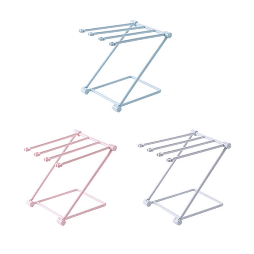 FUEENIRVA Dially 3Set Foldable Towel Rack Vertical Dish Cloth Organizer ...