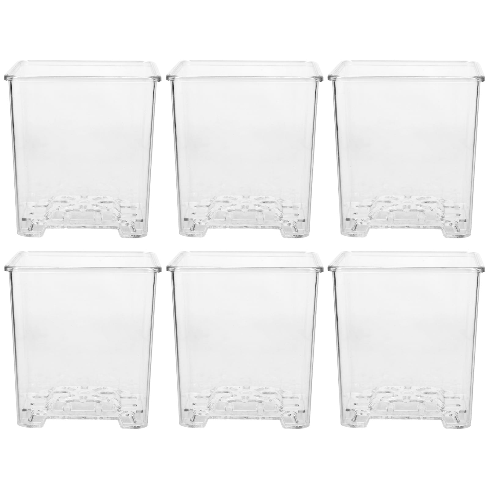 DIALLY 6Pcs Acrylic Orchid Planters Plants Nursery Pots Succulent ...