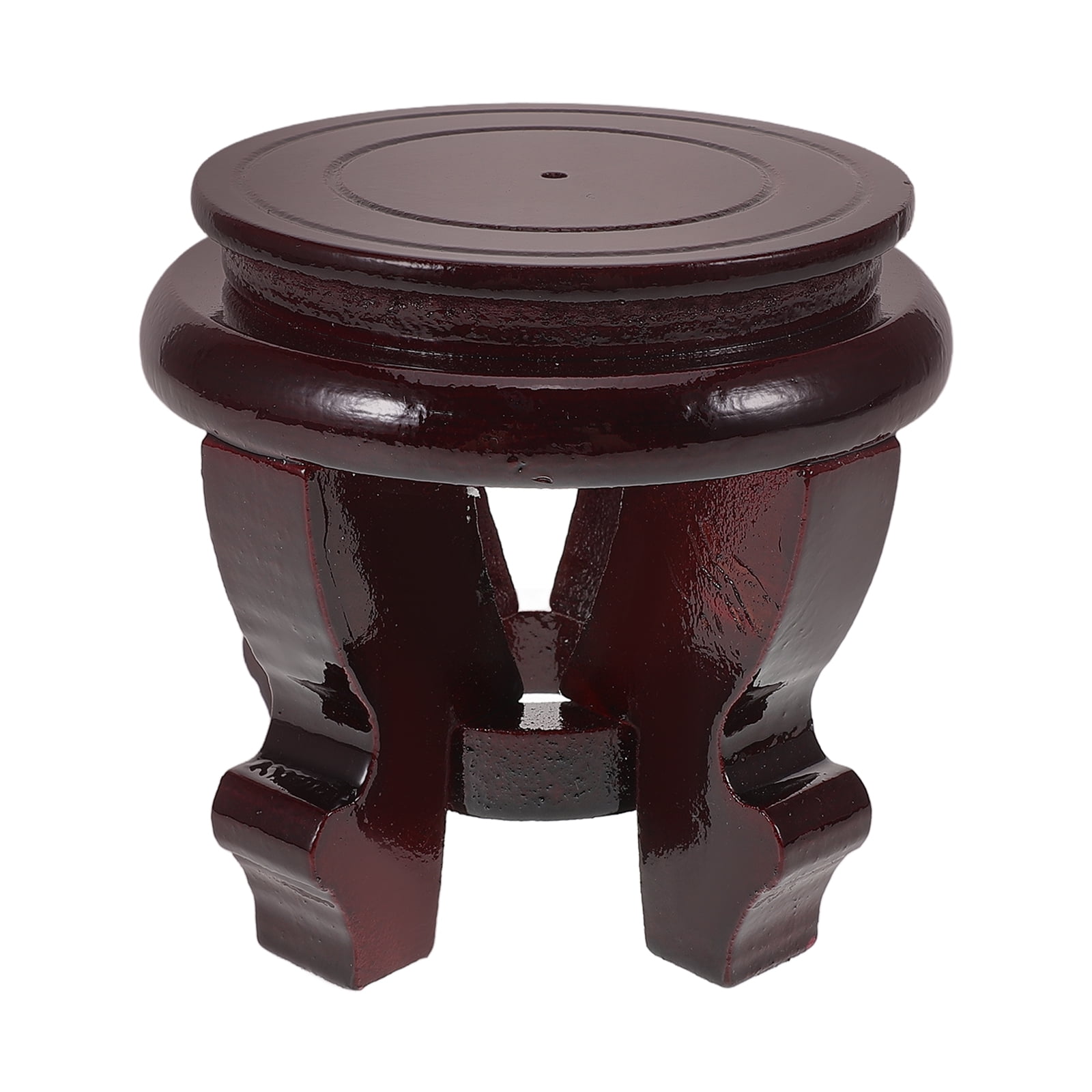 FUEENIRVA Wood Pot Stool Living Room High-density Board Round 1Set ...