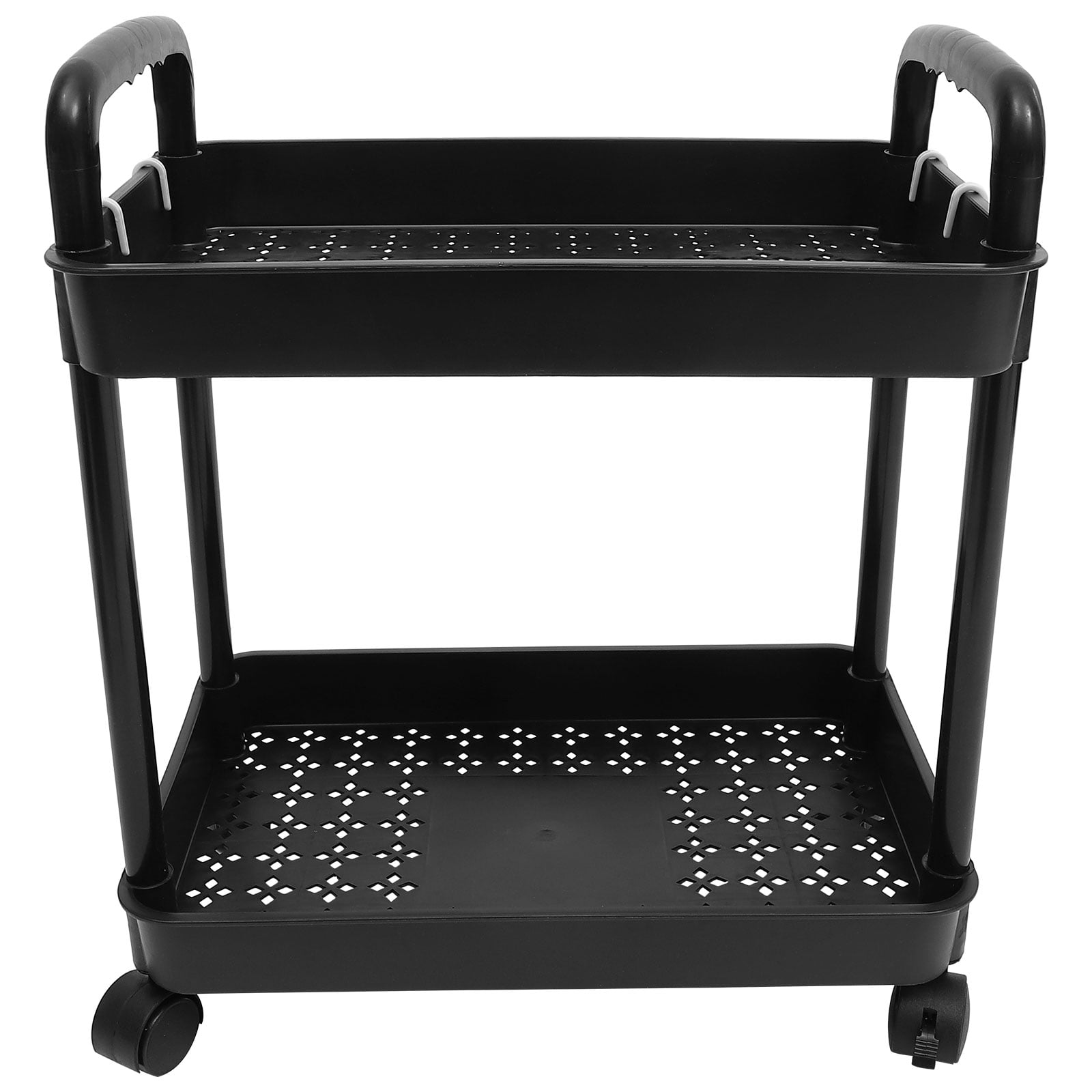DIALLY Utility Storage Cart 2 Tier Rolling Cart Heavy Duty Storage ...