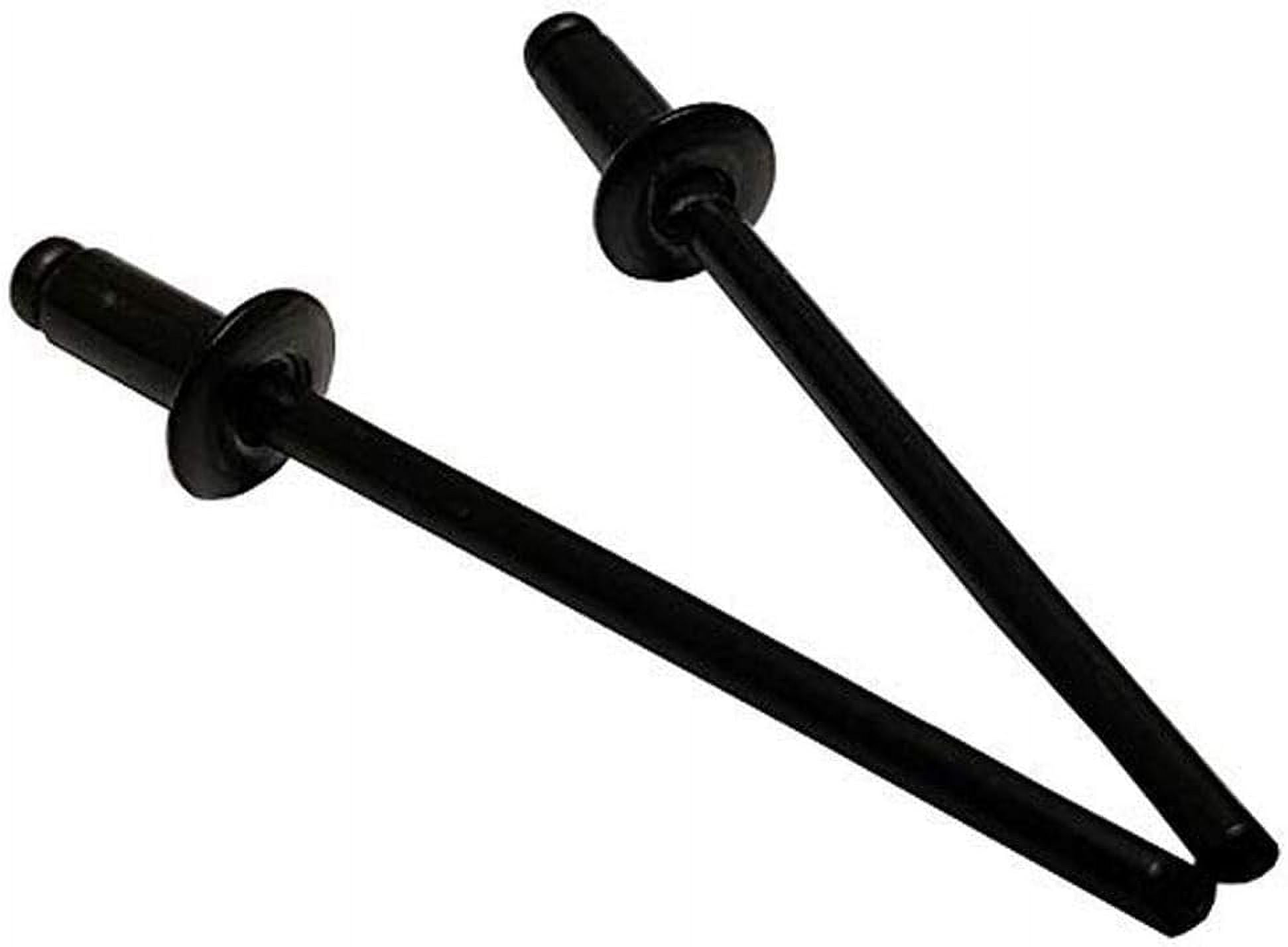 DIAMETER BLACK ALUMINUM BLIND RIVET - .376-.500 GRIP RANGE, DOME HEAD ...