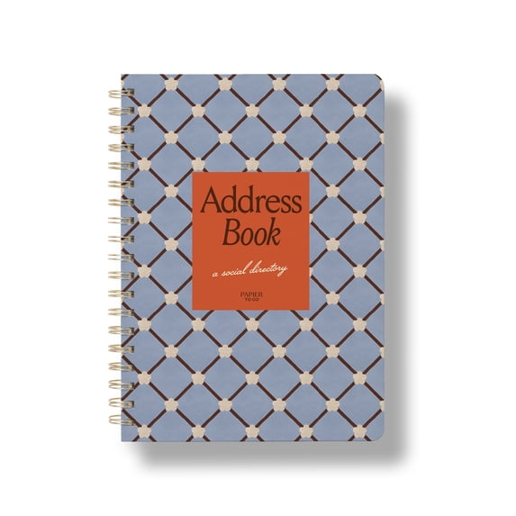 Papier To Go Address Book, Spiral B5, Diamond, Blue - Walmart.com
