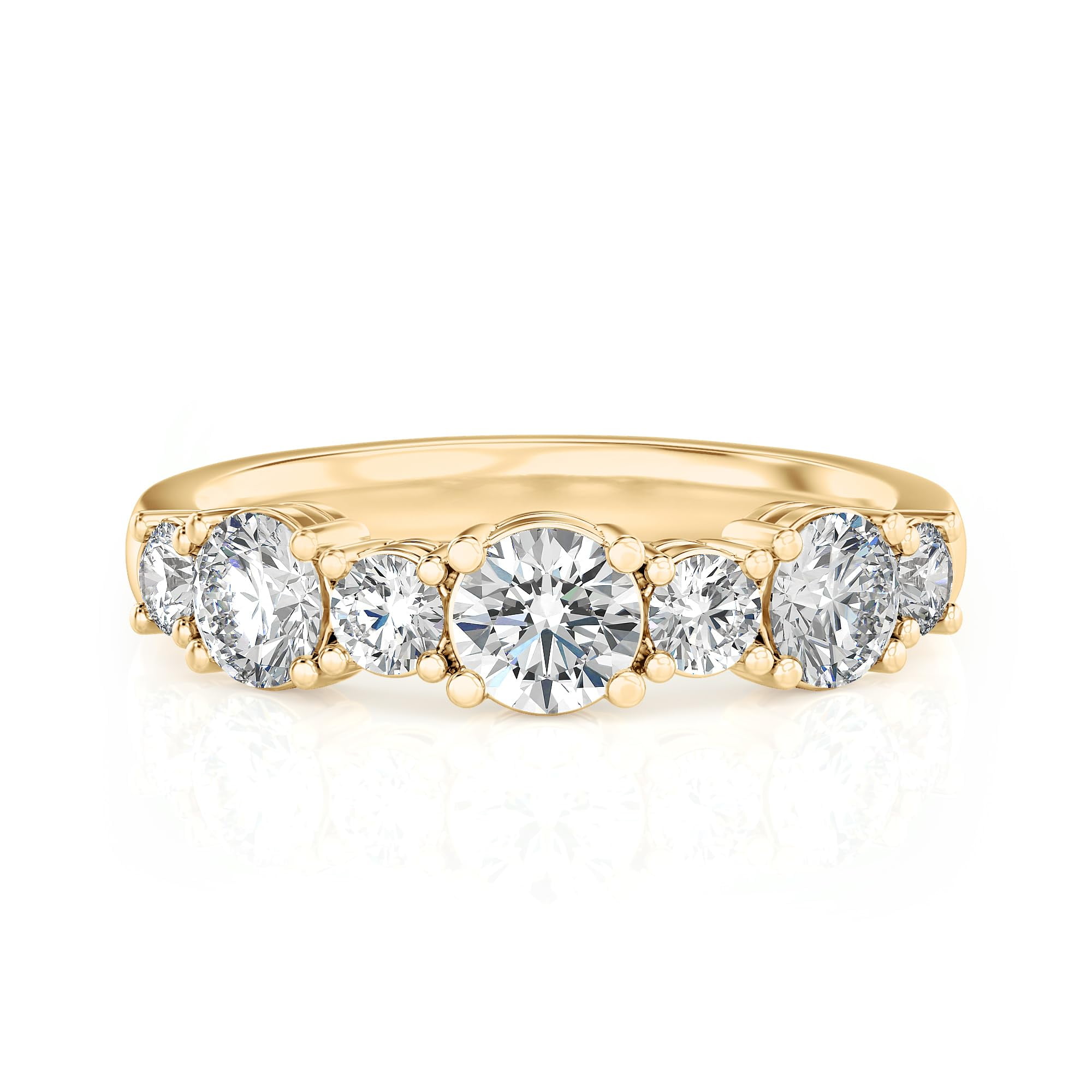 DIAMOND CLUB 3/2 Carat Lab Grown Diamond 7 Stone Round cut Diamond ...