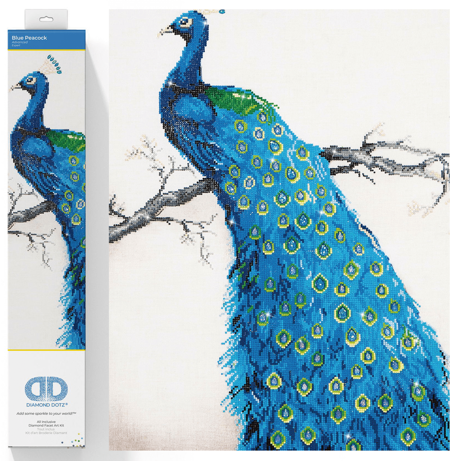 DIAMOND DOTZ® Blue Peacock Diamond Painting Kit - Walmart.com