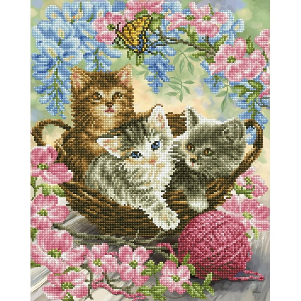 DIAMOND DOTZ® Kitty Knits Diamond Painting Kit - Walmart.com