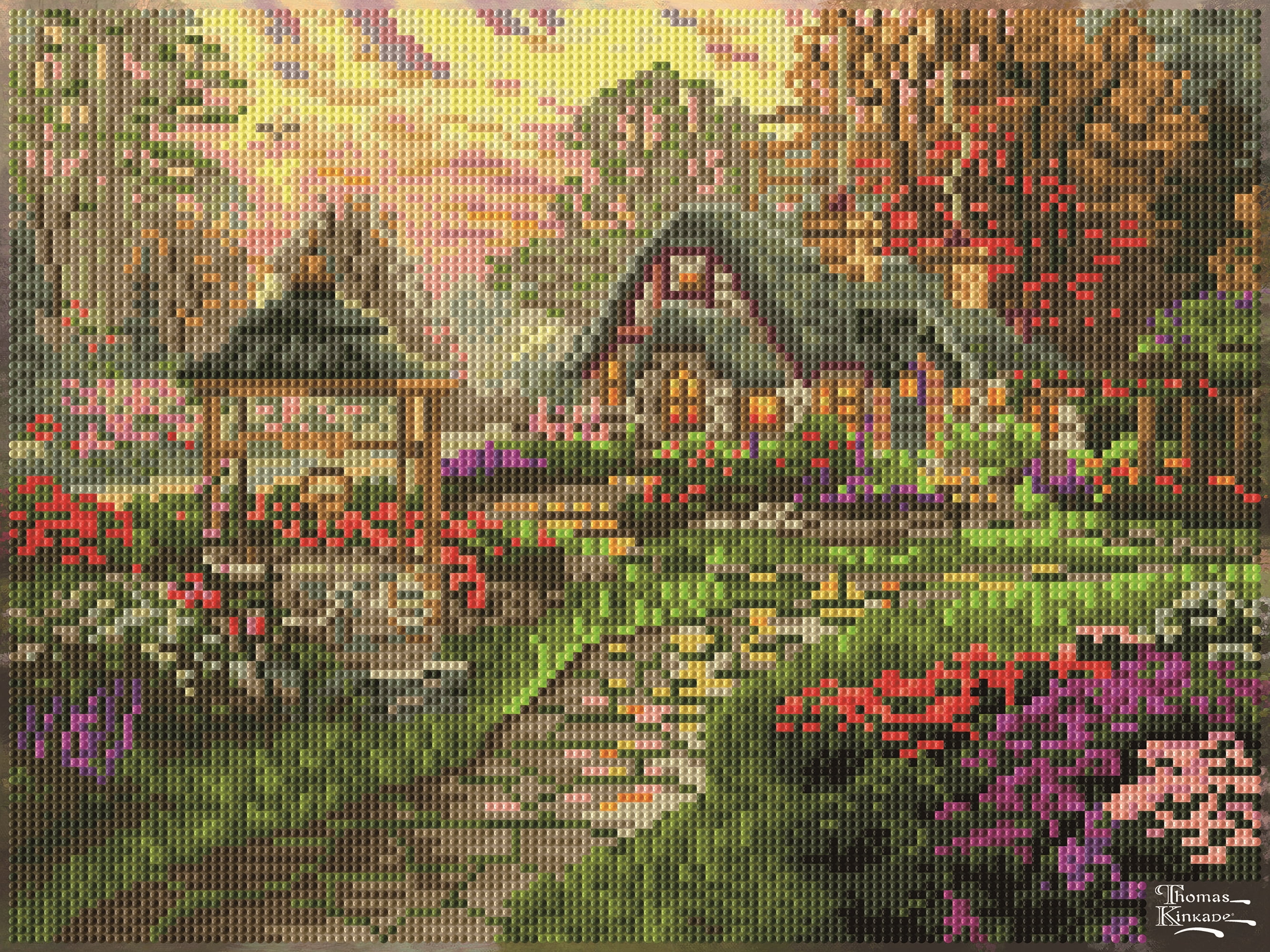 DIAMOND DOTZ® Make a Wish Cottage (Thomas Kinkade) Special Edition Diamond Painting Kit ...