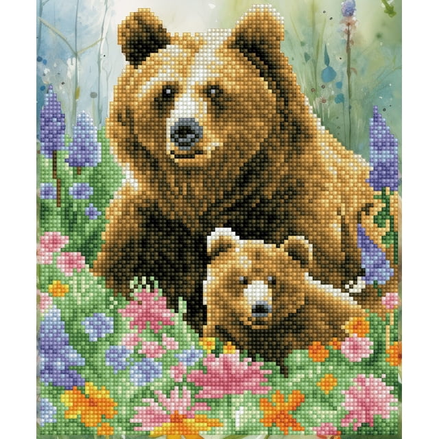DIAMOND DOTZ® Mother and Cub Special Edition Diamond Painting Kit ...