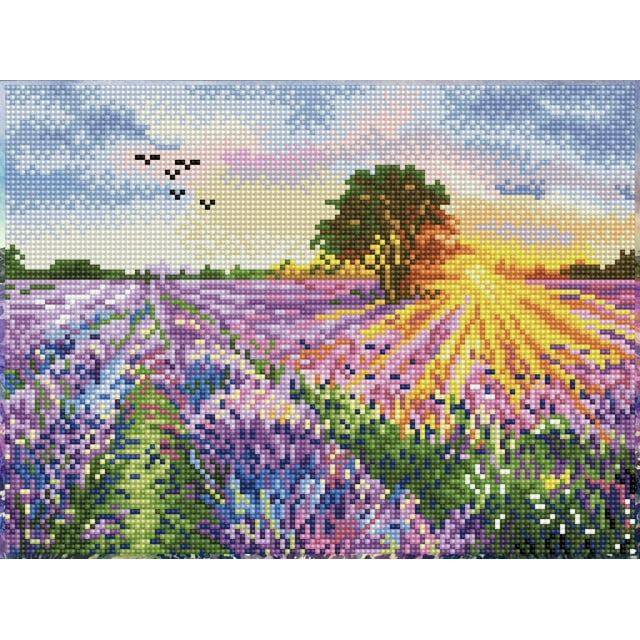 DIAMOND DOTZ® Sunset Lavender Round Facet Diamond Painting Unisex Kit ...