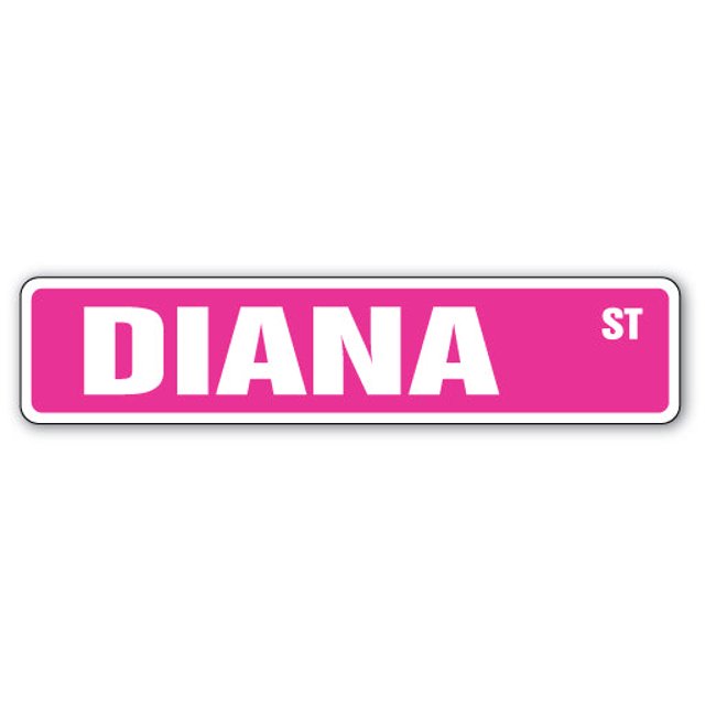 DIANA Street Sign Childrens Name Room Sign | Indoor/Outdoor | 18" Wide ...