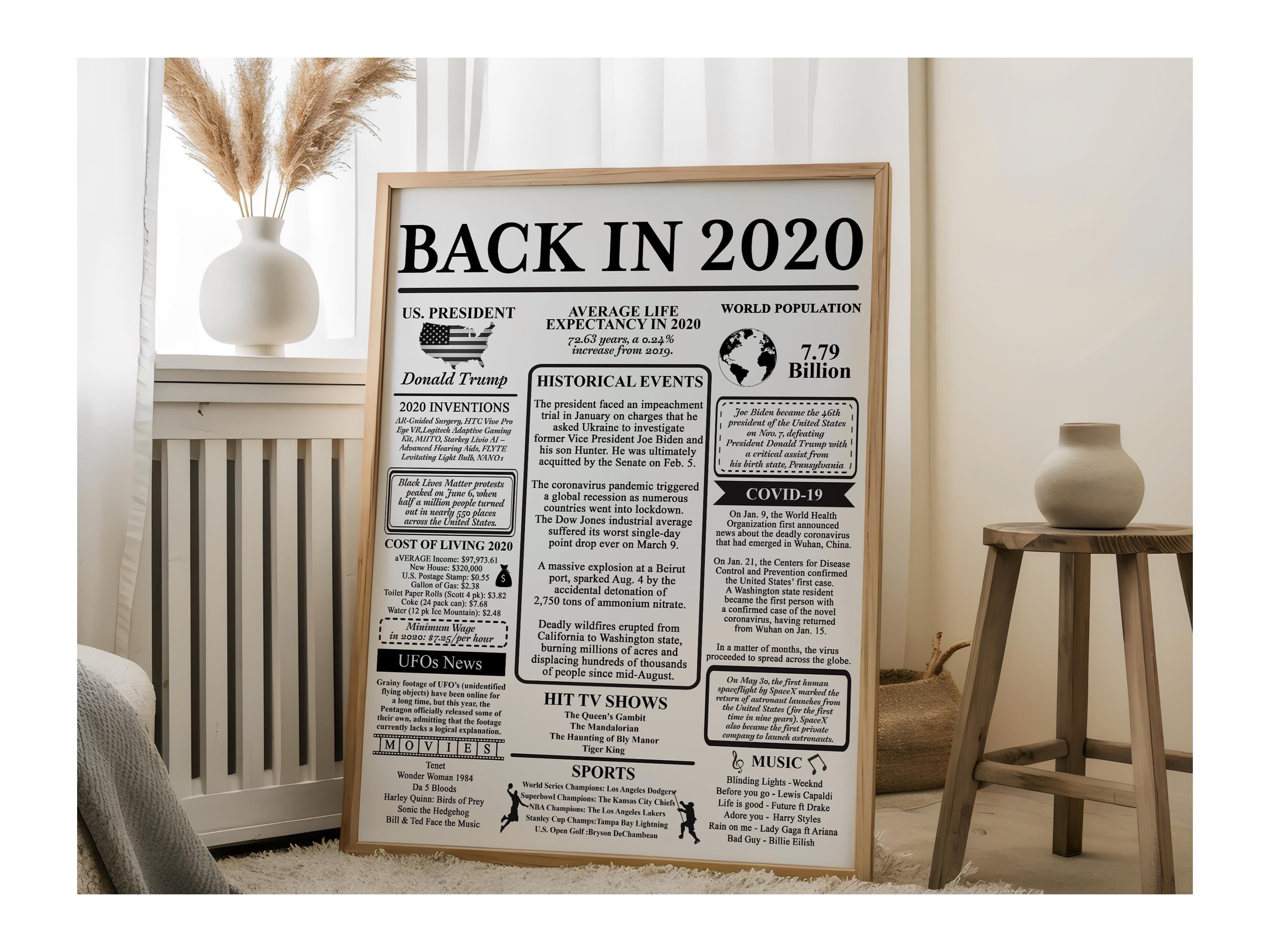 DIANANA Back in 2020 2020 Birthday Board, 2020 Anniversary Sign, 2020 ...
