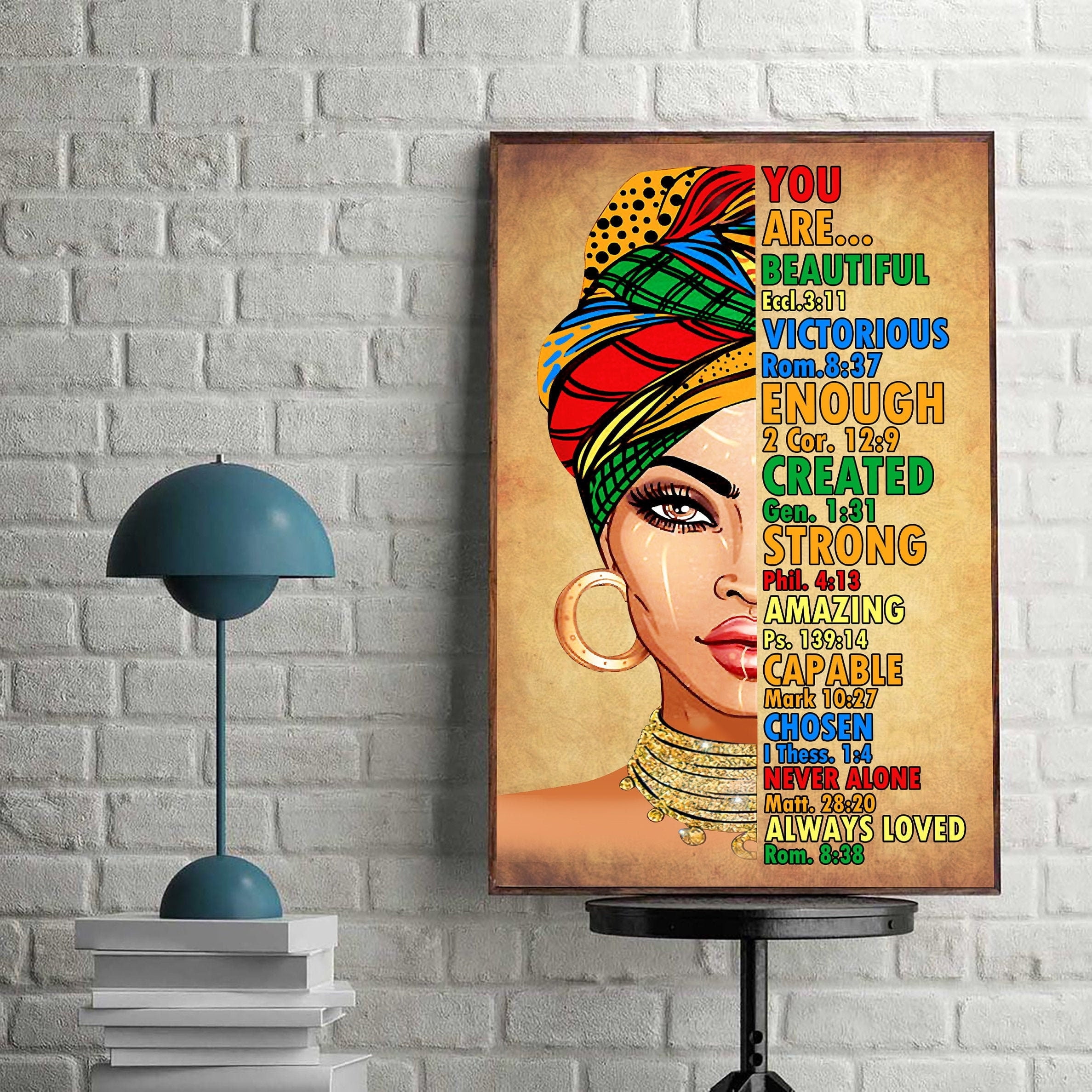 DIANANA Black Girl You are Beautiful Poster, Black Woman Portrait ...