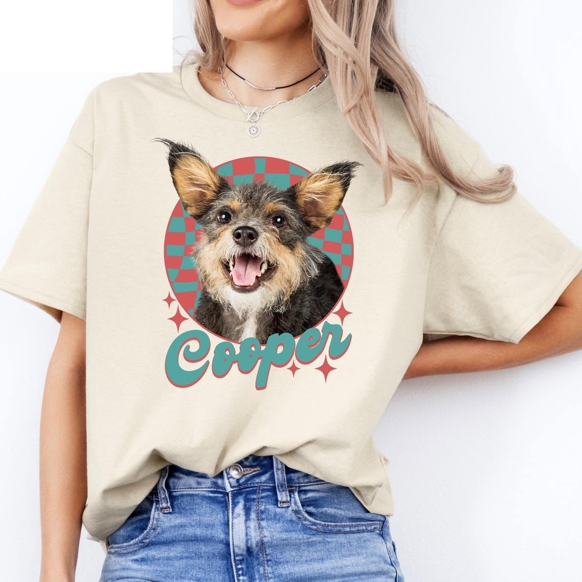 DIANANA Custom Vintage Pet Unisex T-shirt, Pet Photo and Name Custom ...
