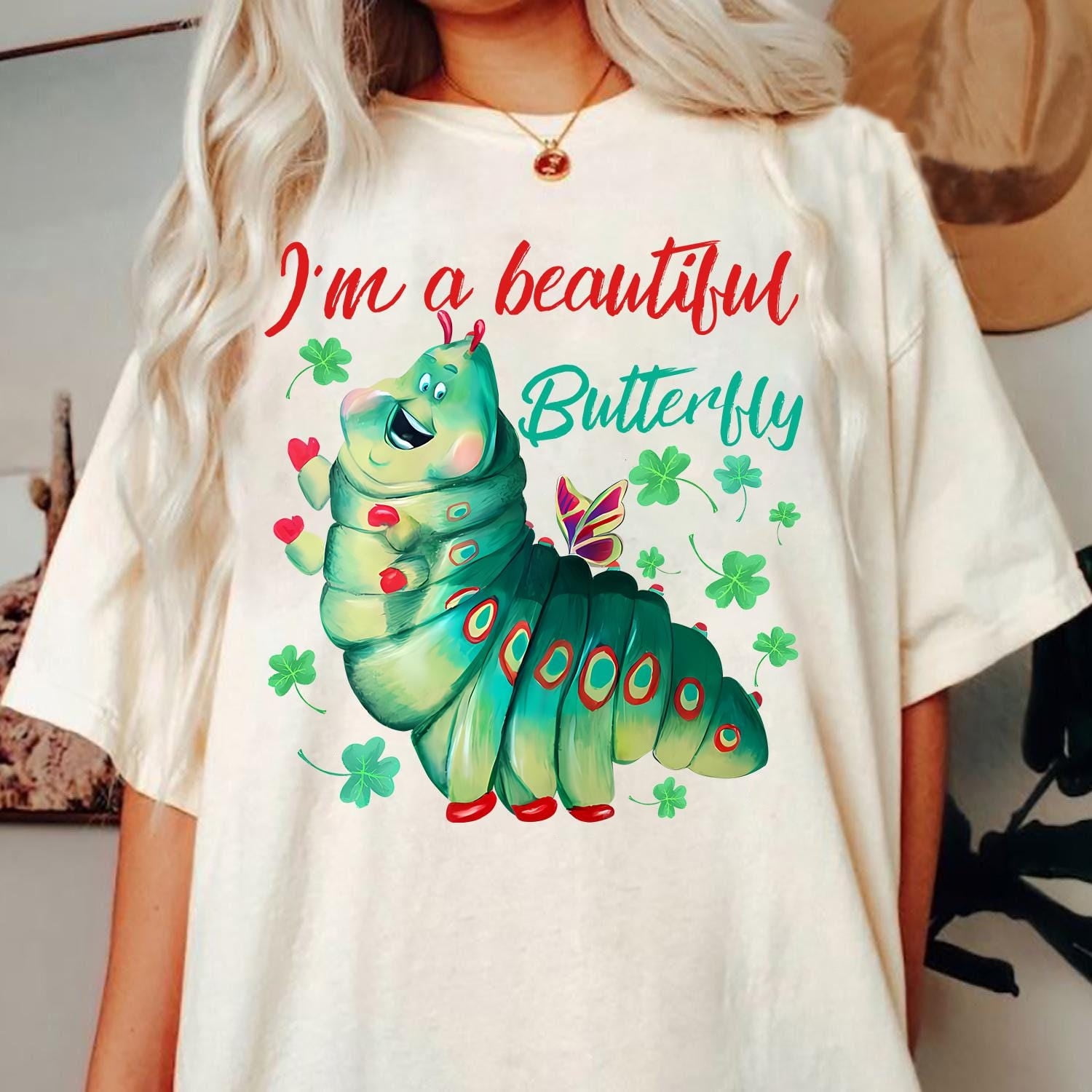 DIANANA Disney A Bug's Life Heimlich I'm a Beautiful Butterfly T-Shirt ...