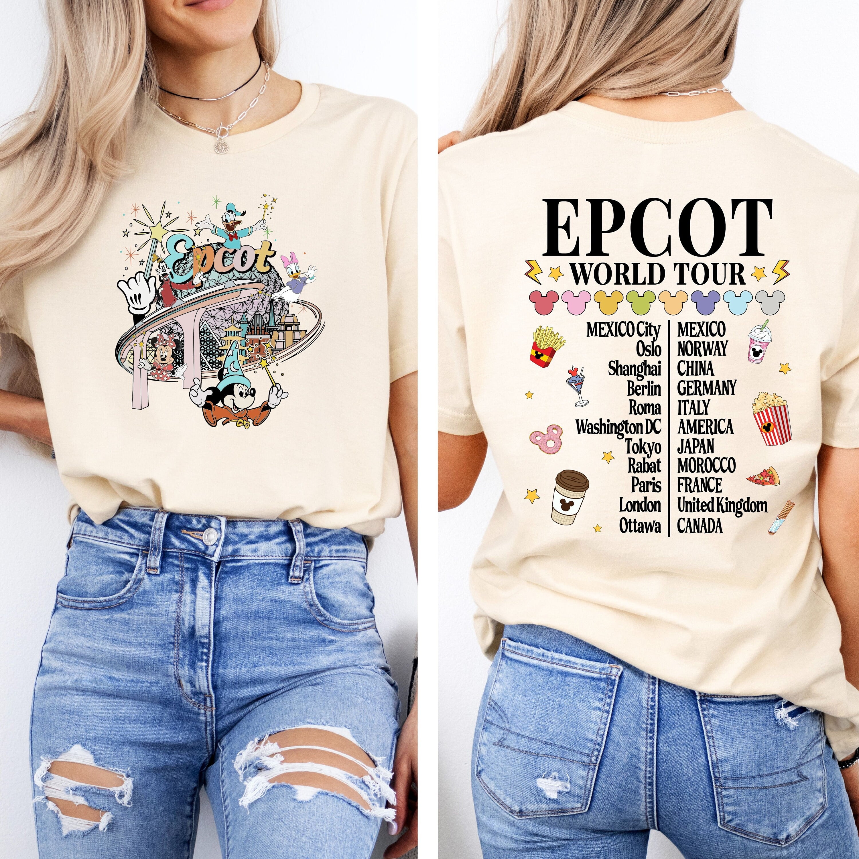 DIANANA Disney Epcot World Tour Shirt, Disneyland Vacation Shirt ...