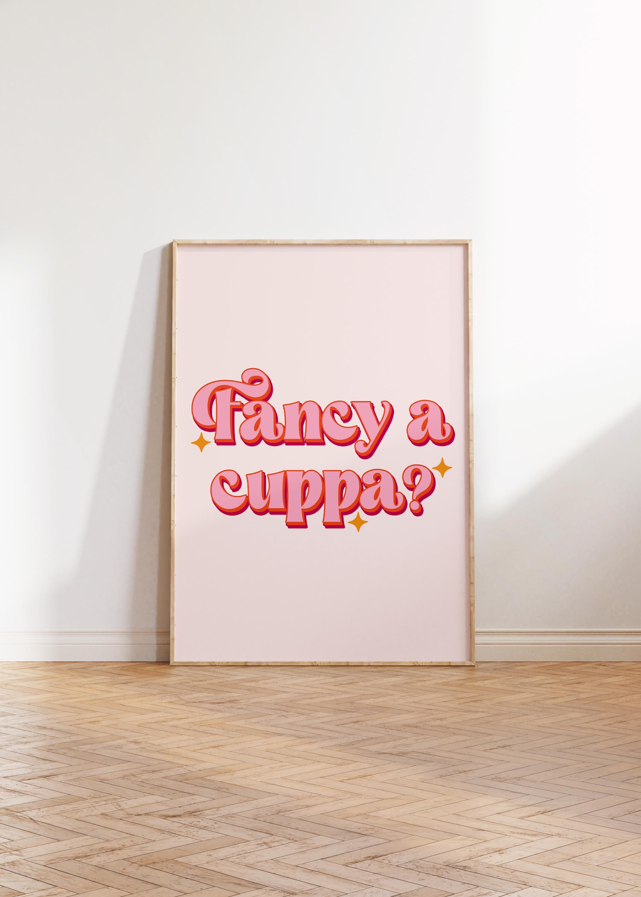 DIANANA Fancy a Cuppa Print, Home Decor, Kitchen Prints, Living Room ...
