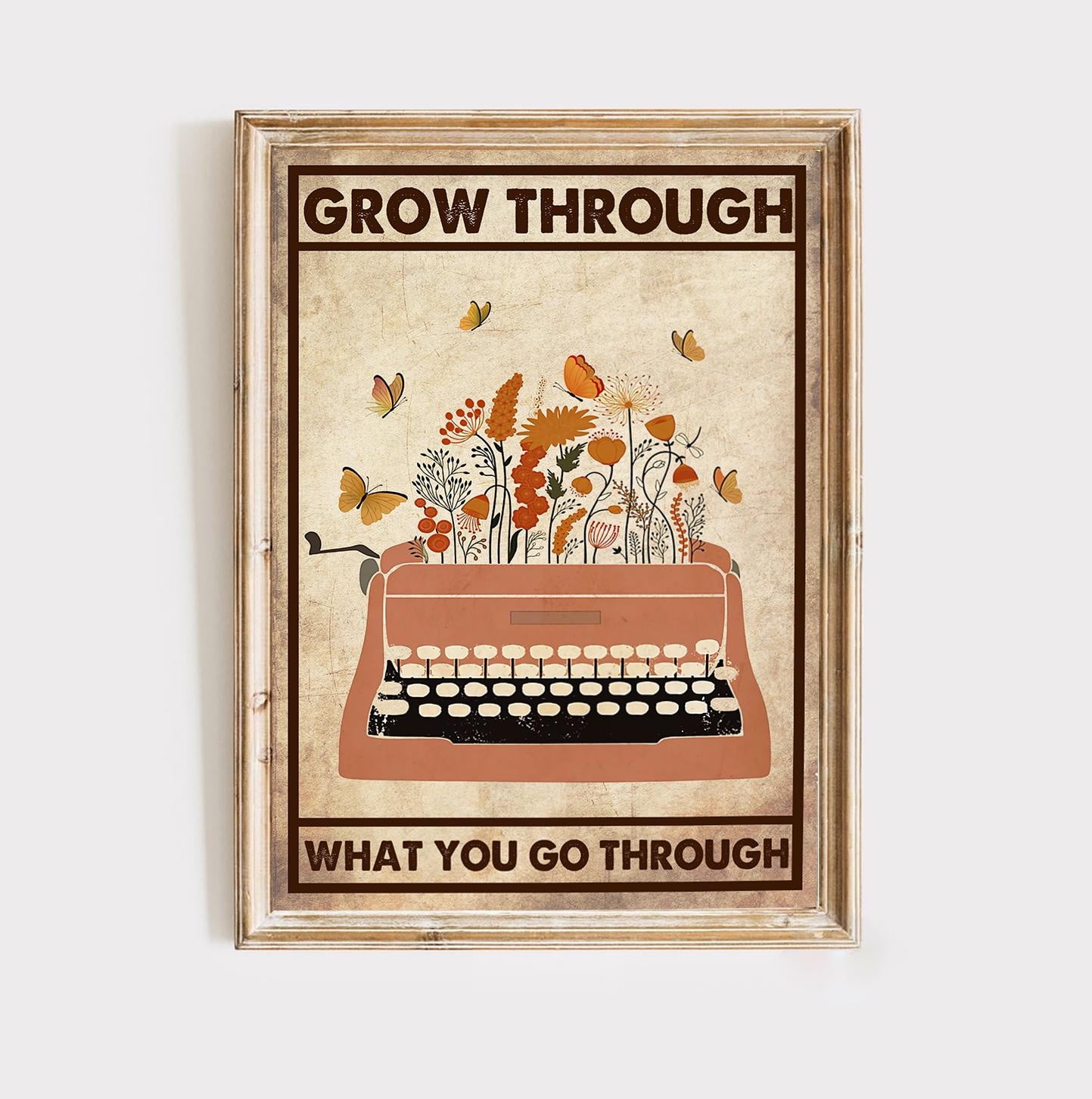 DIANANA Grow Through What You Go Through Poster Positive Wall Art Self ...