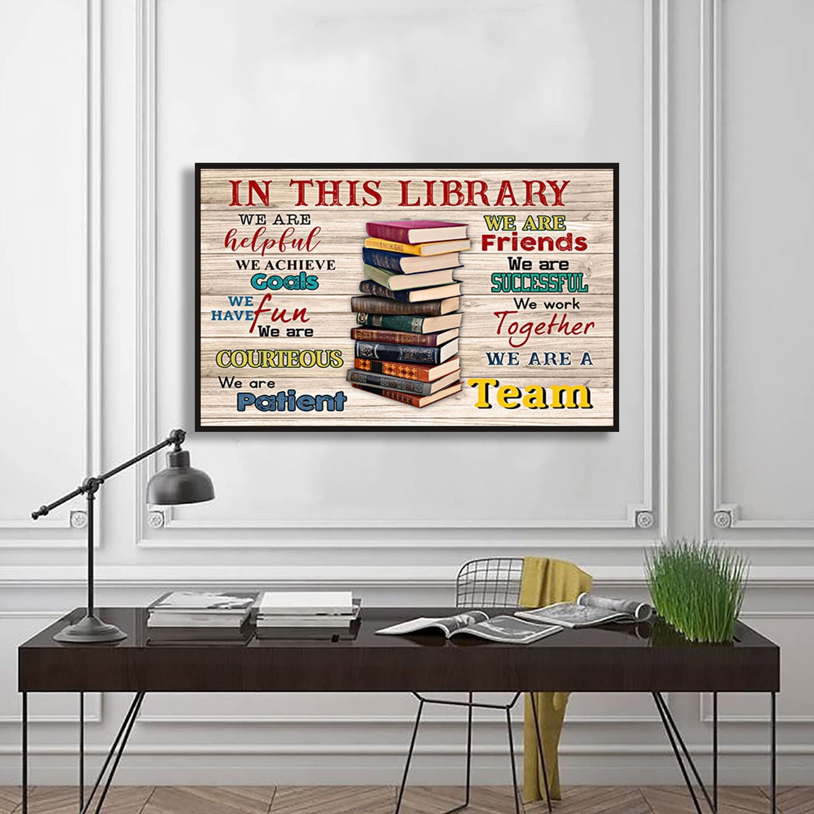 DIANANA In This Library We Are Helpful, We Are Friends Poster, Library ...