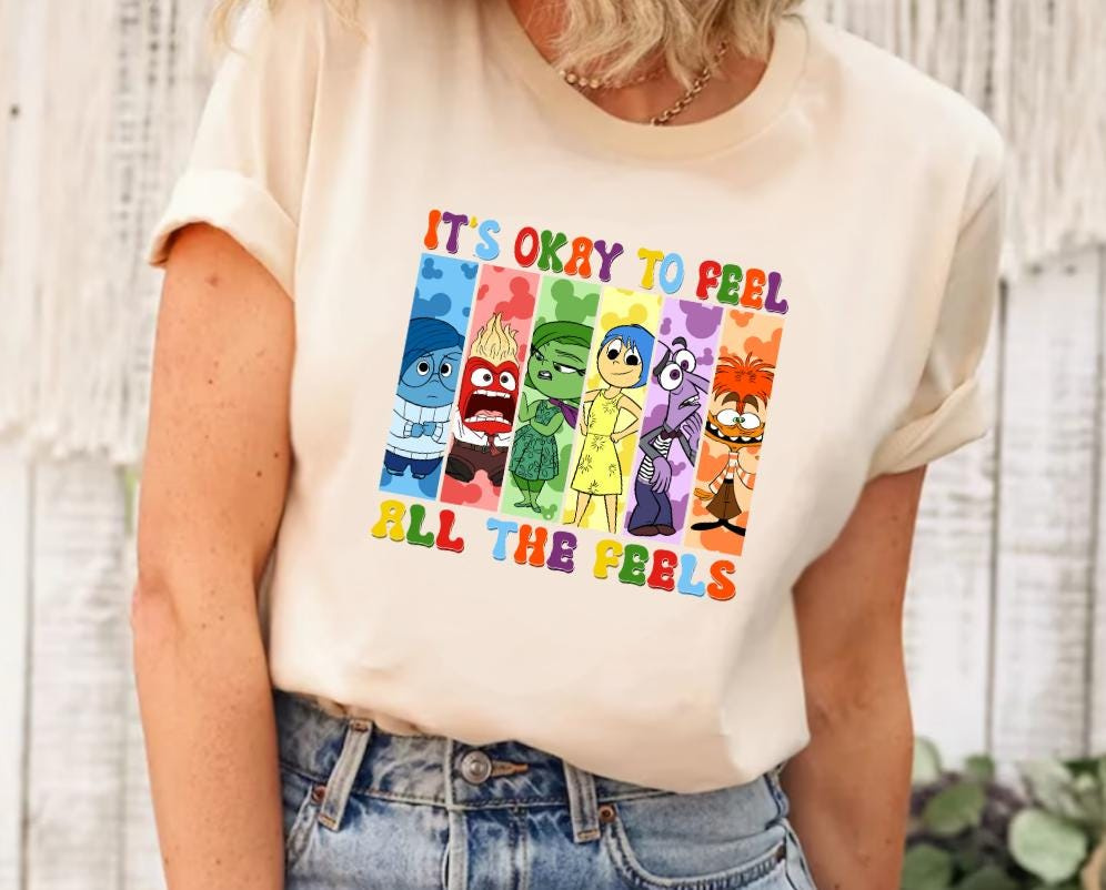 DIANANA It's Okay To Feel All The Feels Shirt, Disney Pixar Inside Out ...