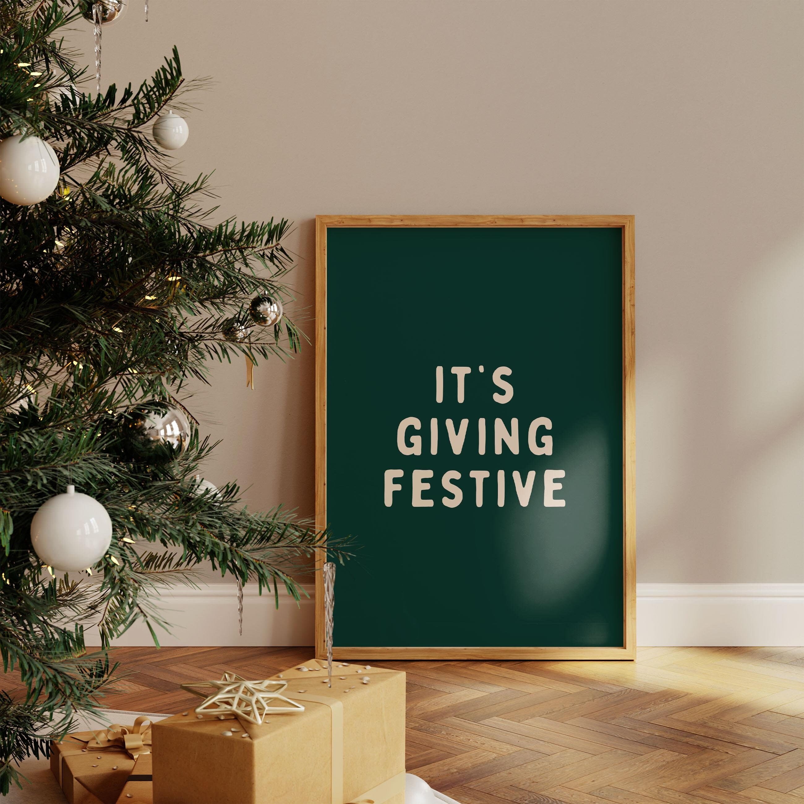 DIANANA It's giving festive Art | forest green retro art sweary santa ...