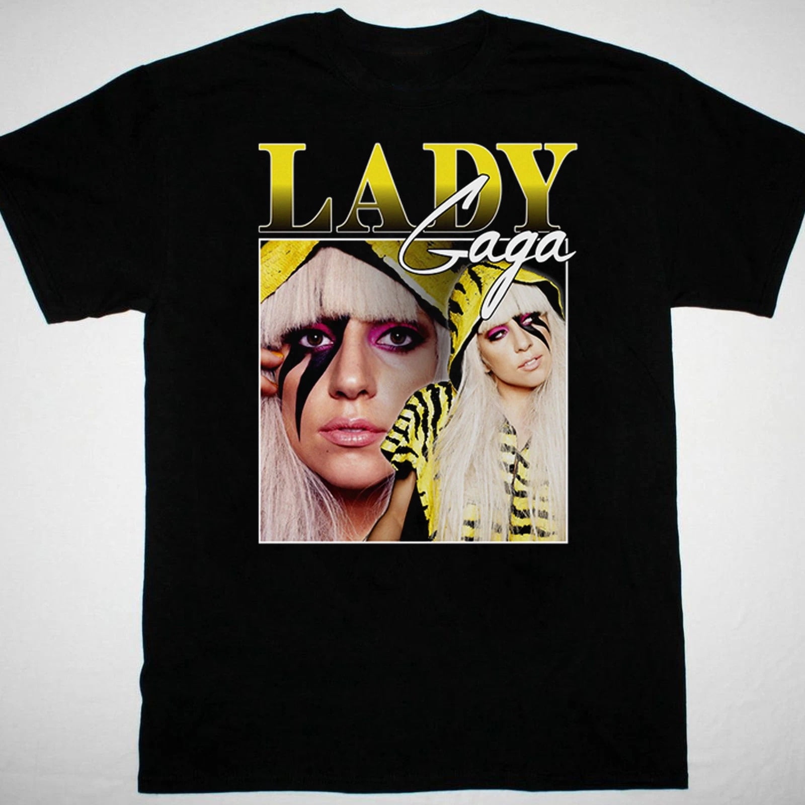 DIANANA Lady G.aga Collage T-shirt Black Short Sleeve All Sizes - Walmart.com