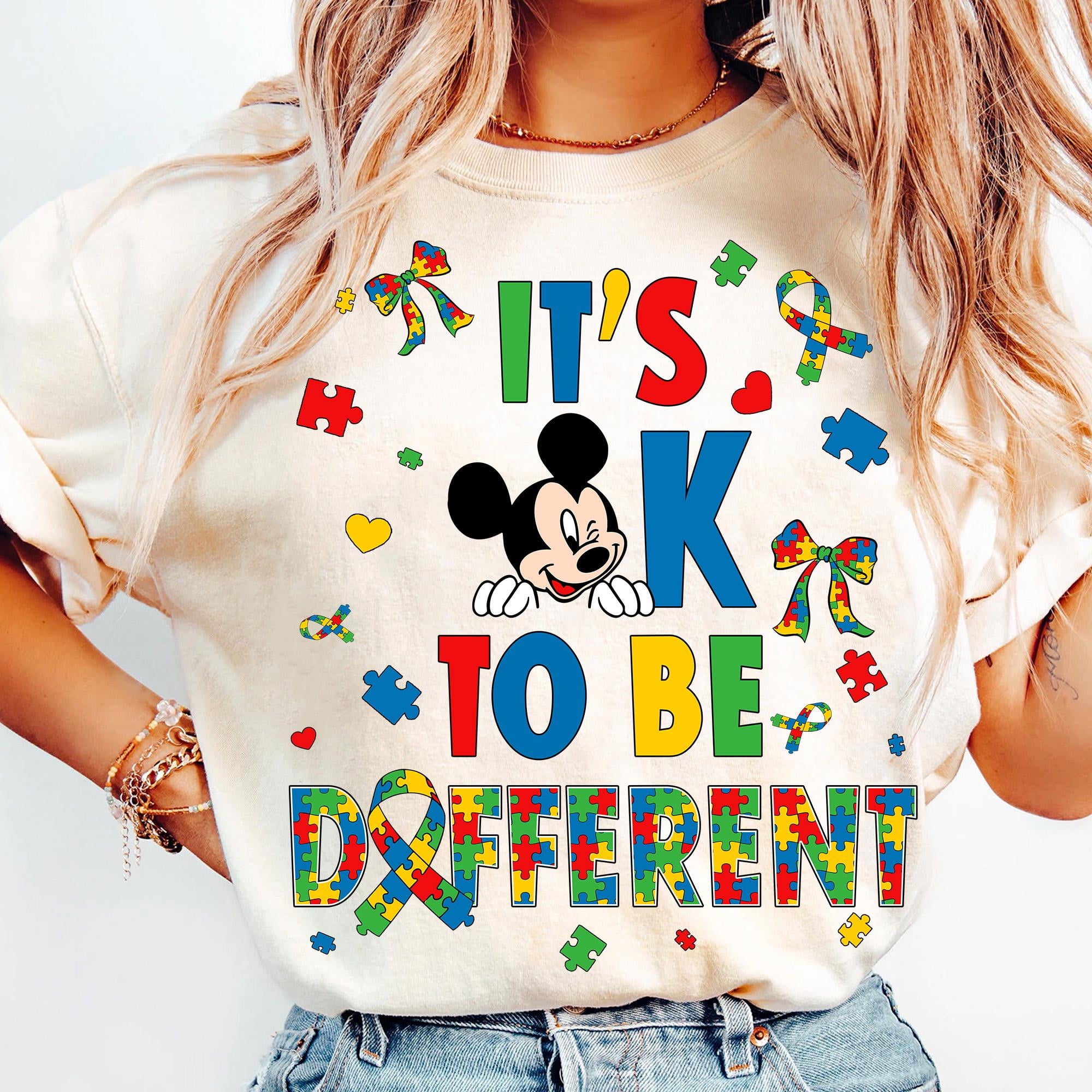 DIANANA Mickey Autism Its Ok To Be Different Shirt, Disney Autism ...