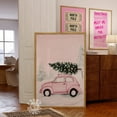DIANANA Pink Christmas Wall Art, Trendy Girly Holiday Decor, Preppy ...
