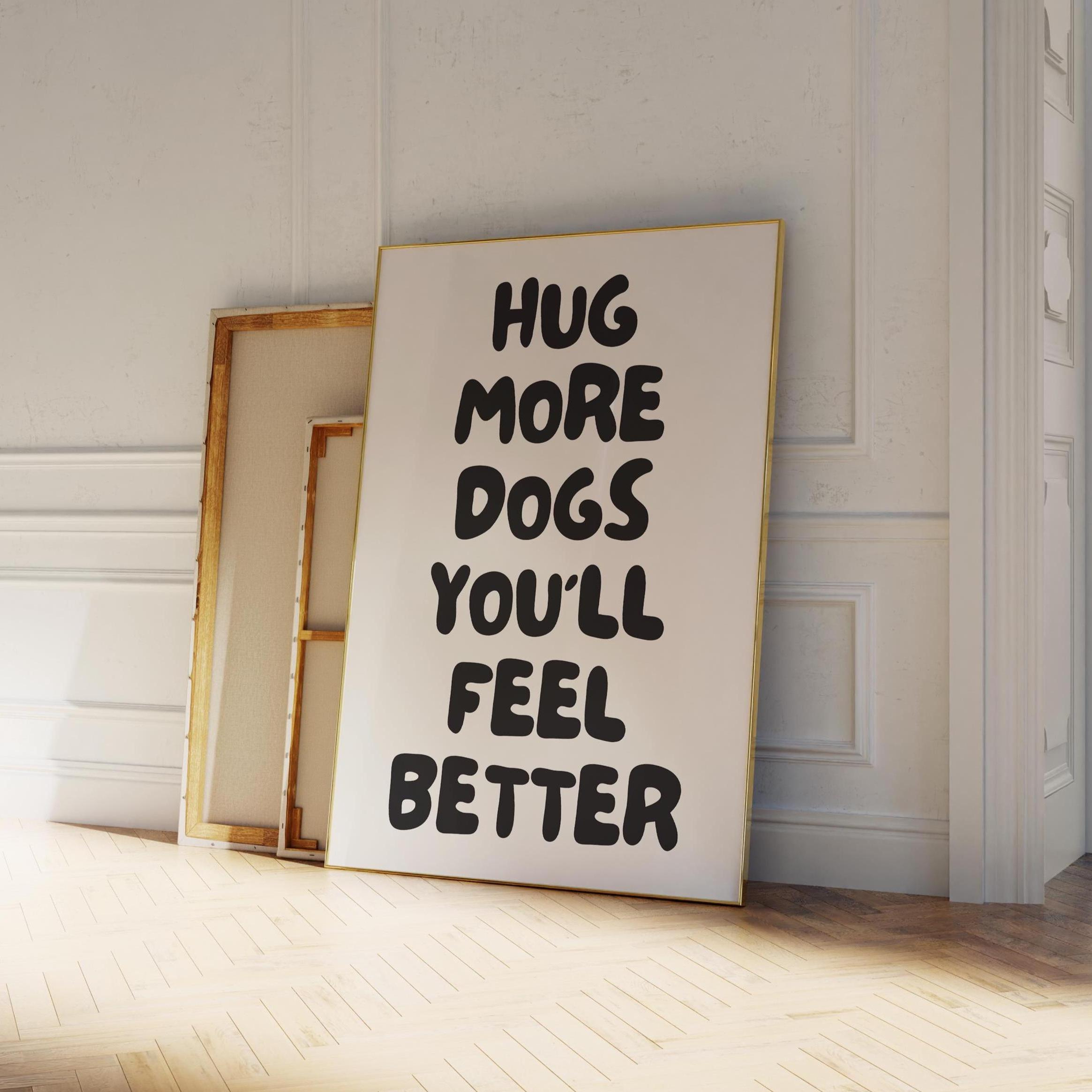 DIANANA Trendy Dog Wall Art, Cute Dogs Print, Gift For Dog Mom, Trendy ...