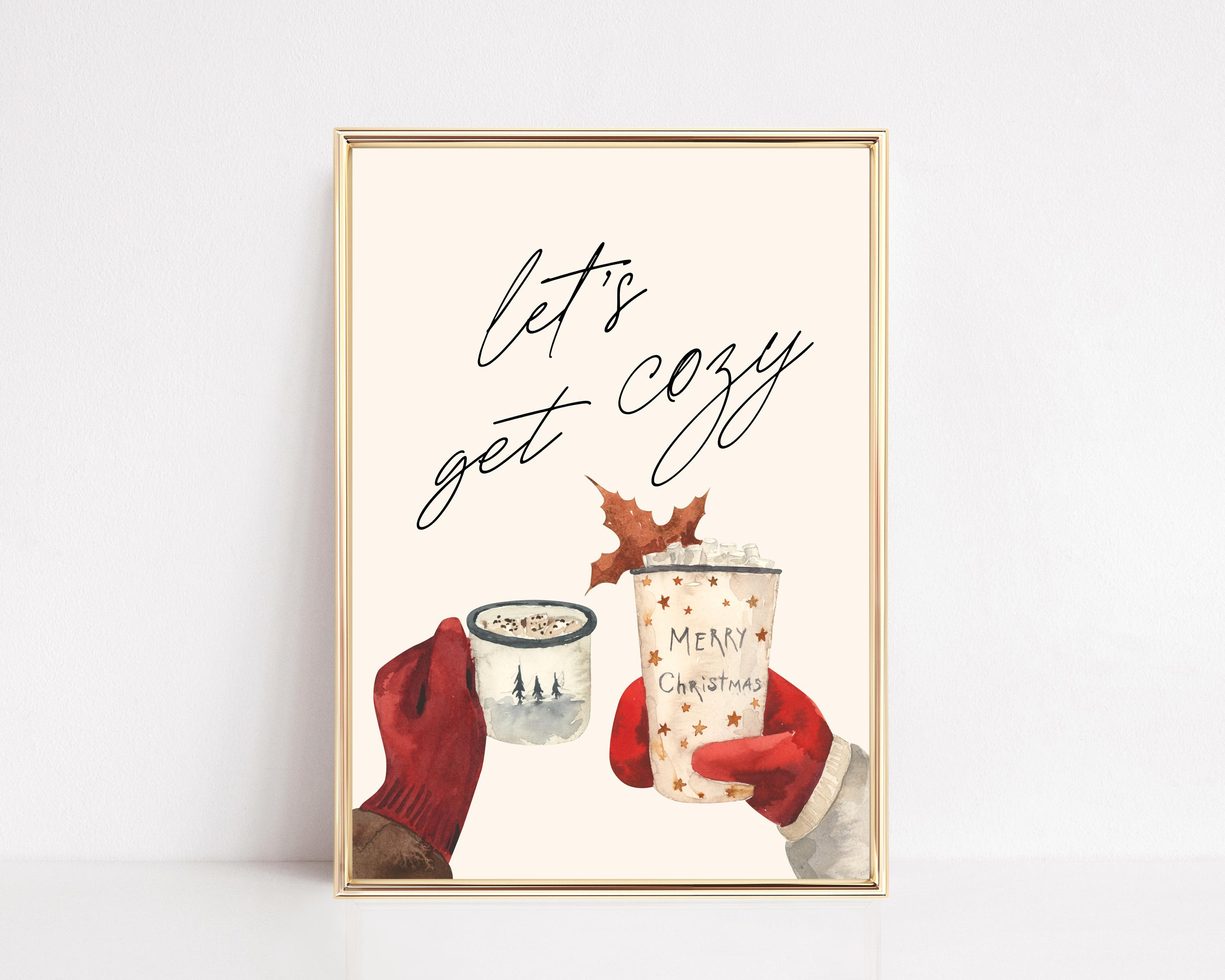 DIANANA winter | lets get cozy | modern christmas poster | aesthetic ...