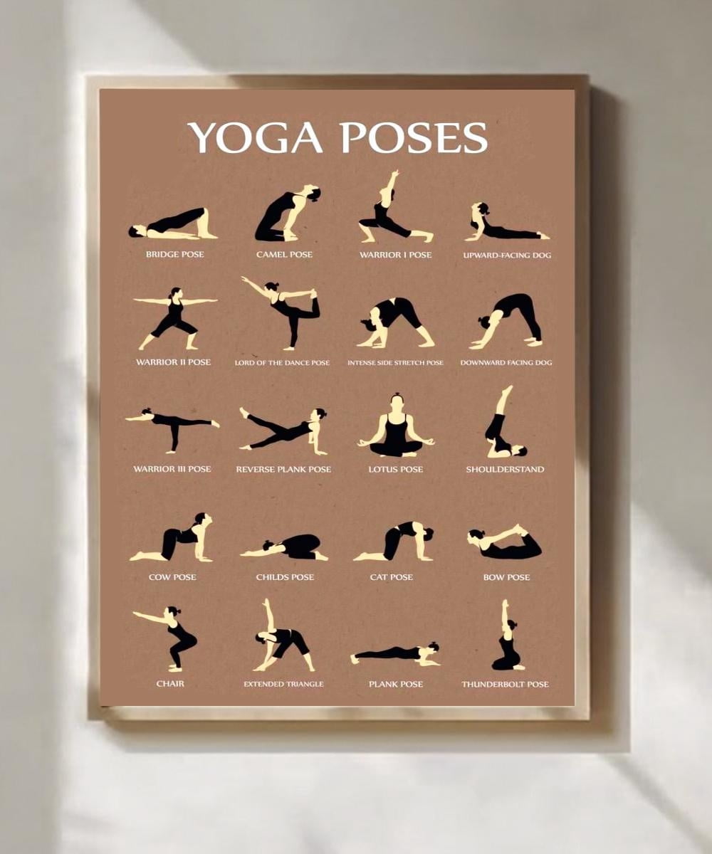 DIANANA yoga poses reference chart studio poster - Walmart.com