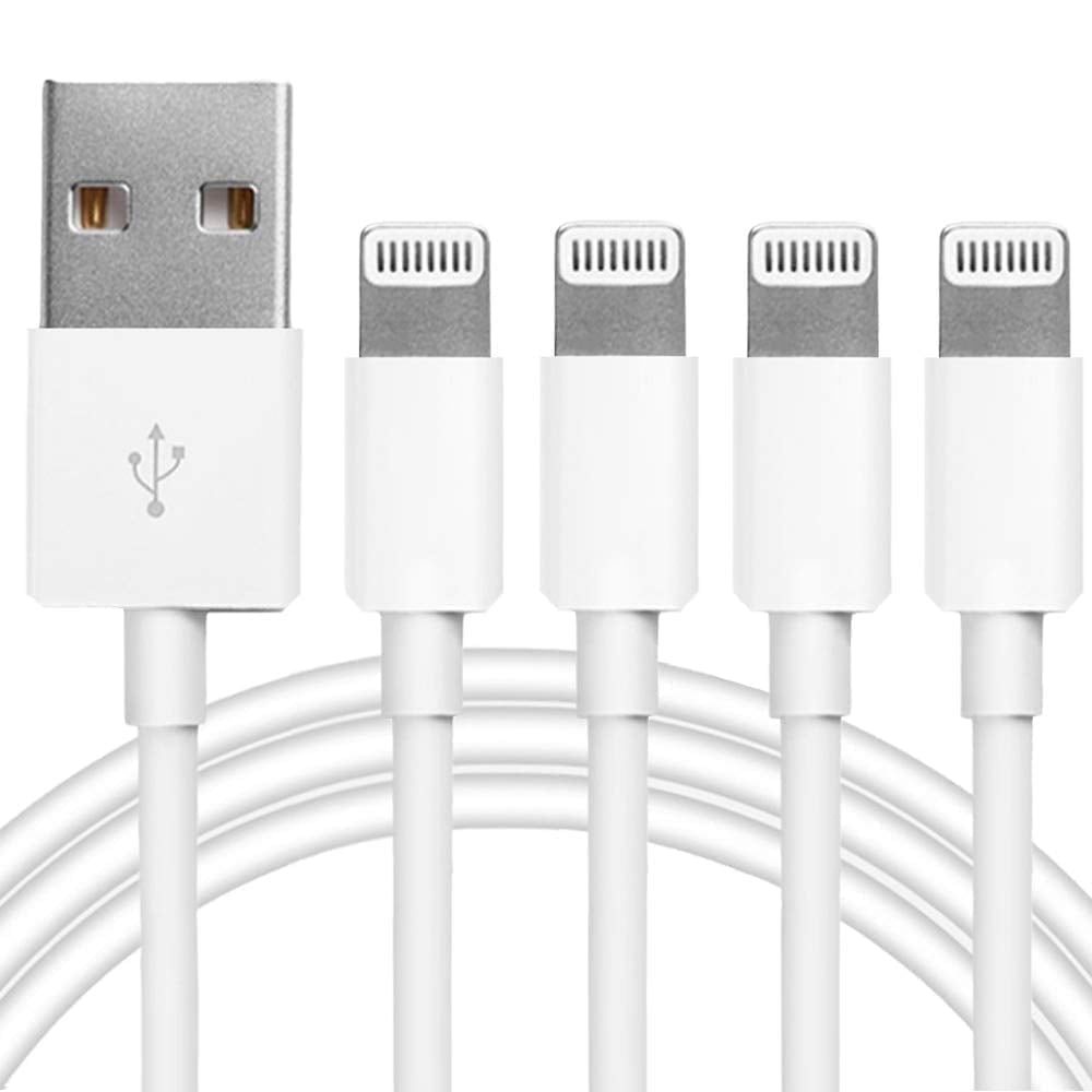 Totowood Lightning to USB Charging Cable, 4-Pack, Durable 3.3ft Cables ...