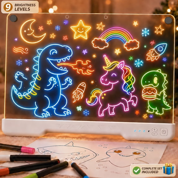 STARBIAO 16" LED Light-Up Drawing Board with 9 Adjustable Brightness ...