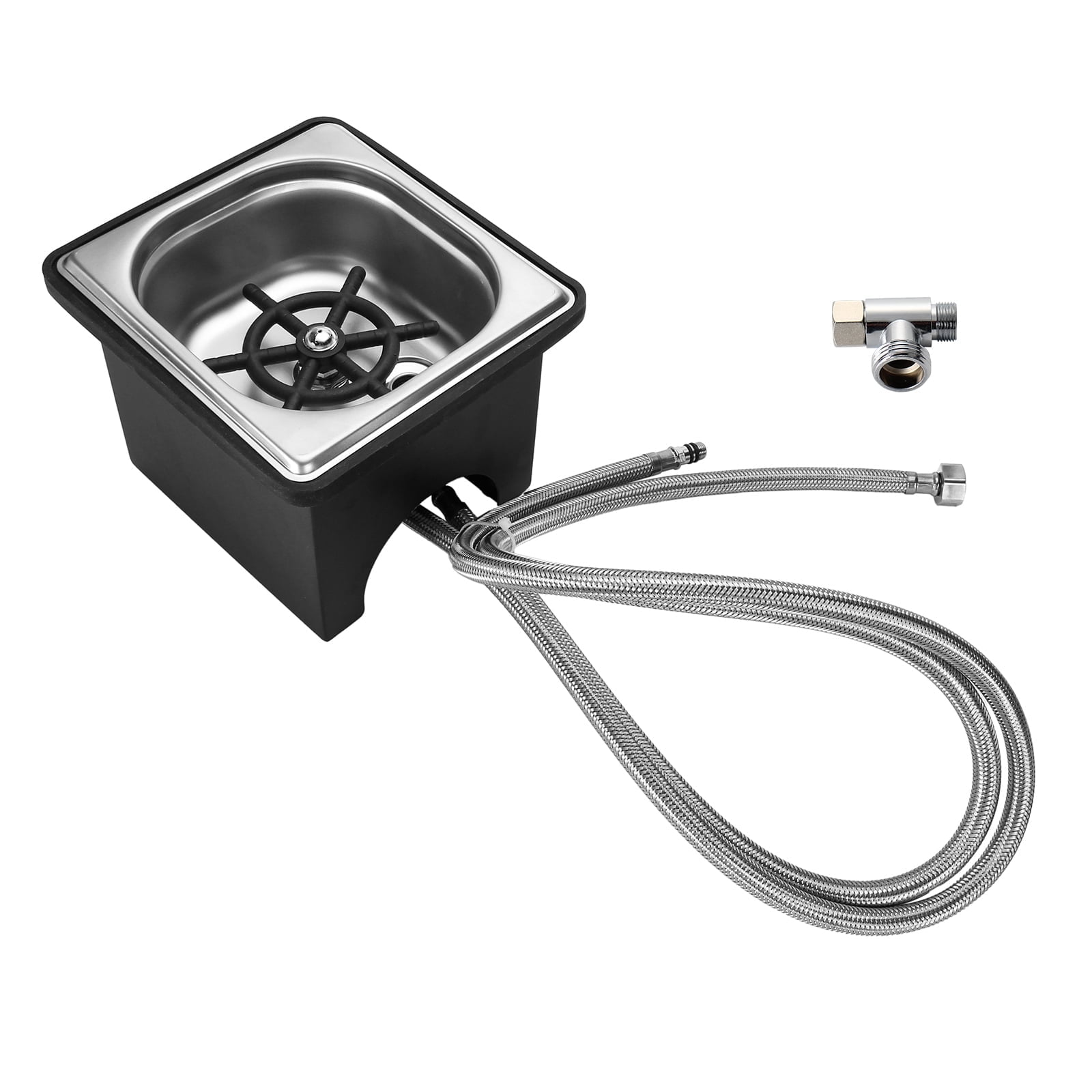 DIBTSA Pitcher Rinser with Base, Stainless Steel Countertop Bar Glass ...